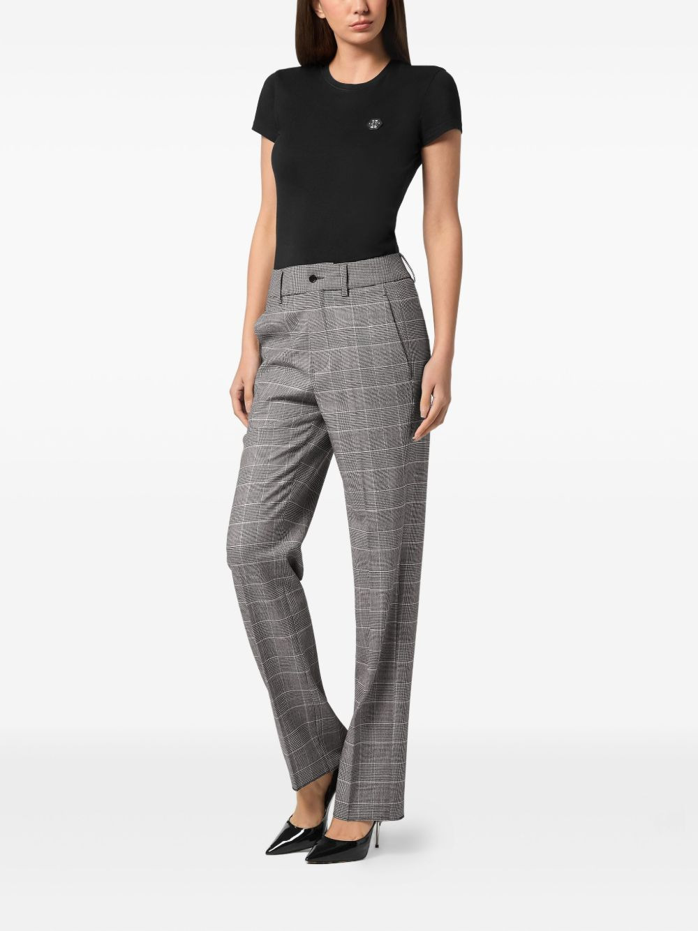 PHILIPP PLEIN prince of wales-pattern trousers | REVERSIBLE