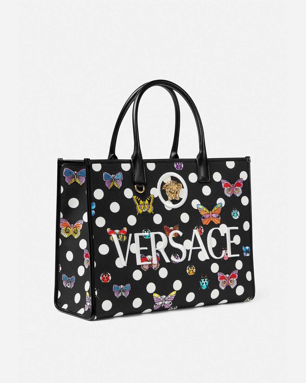 VERSACE Butterflies Large Tote Bag | REVERSIBLE