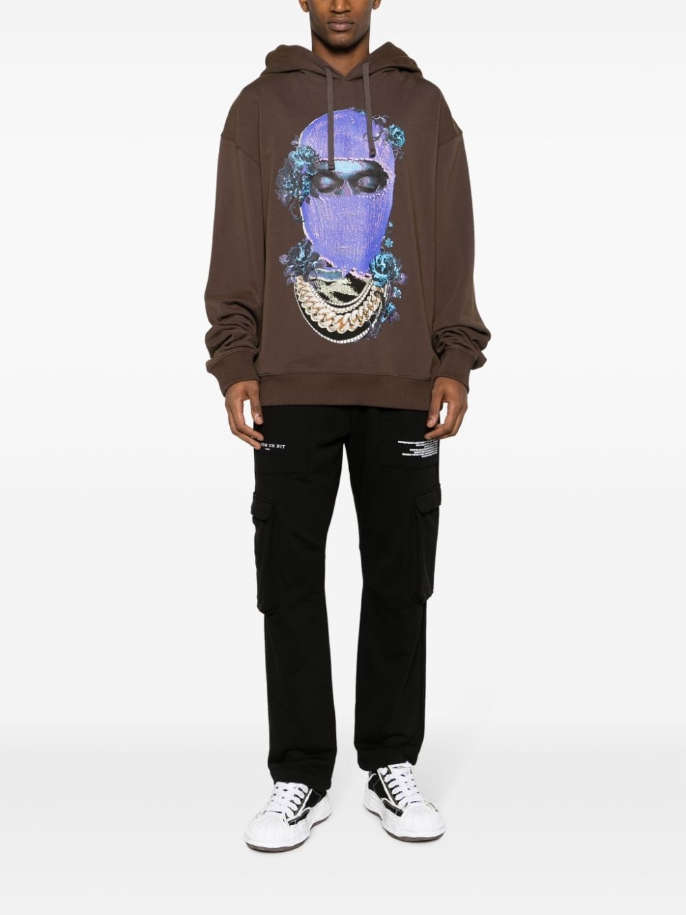ih nom uh nit Mask Black Roses cotton hoodie | REVERSIBLE