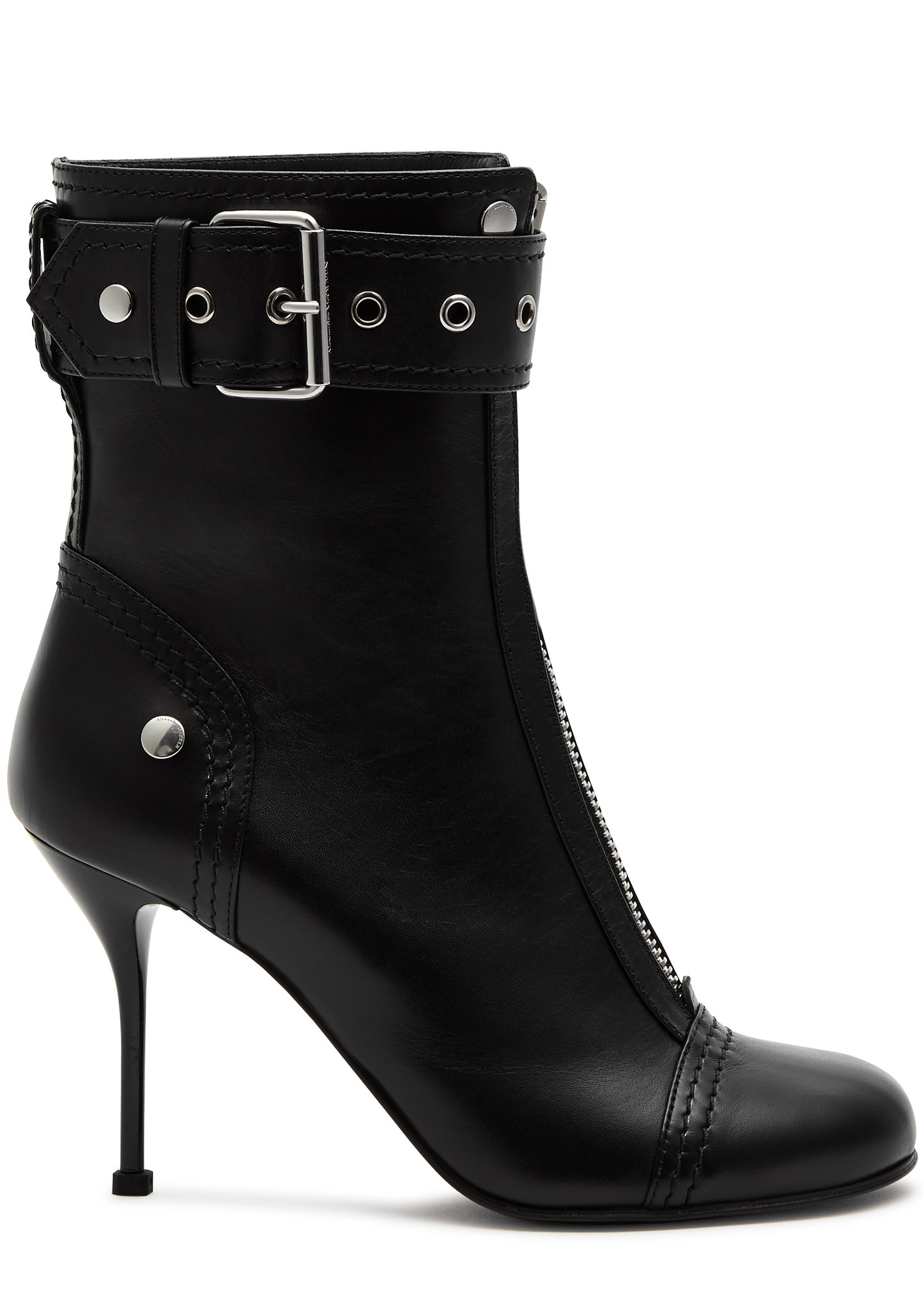 Alexander McQueen 100 buckled leather ankle boots | harveynichols ...