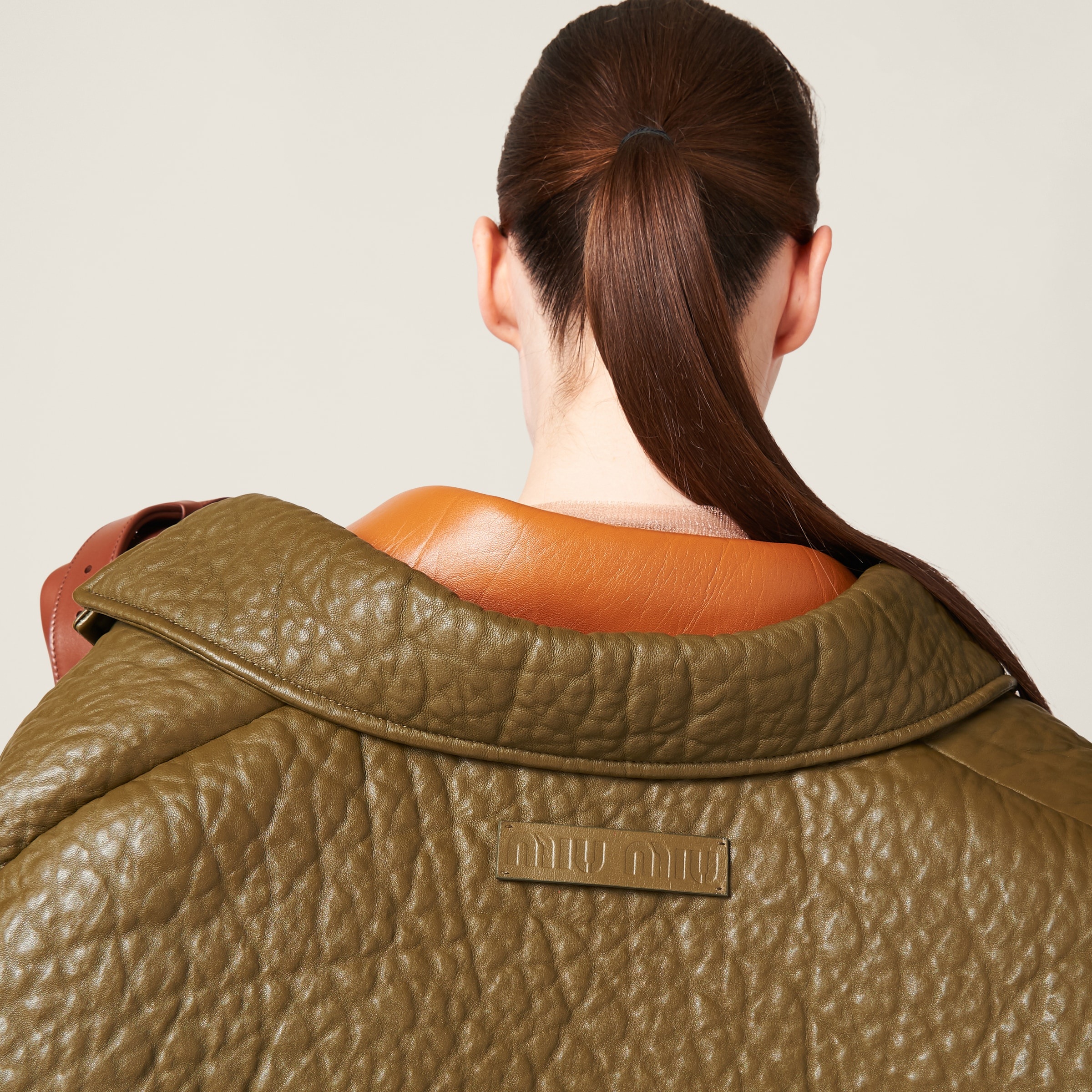 Miu Miu Double-breasted nappa leather jacket | REVERSIBLE