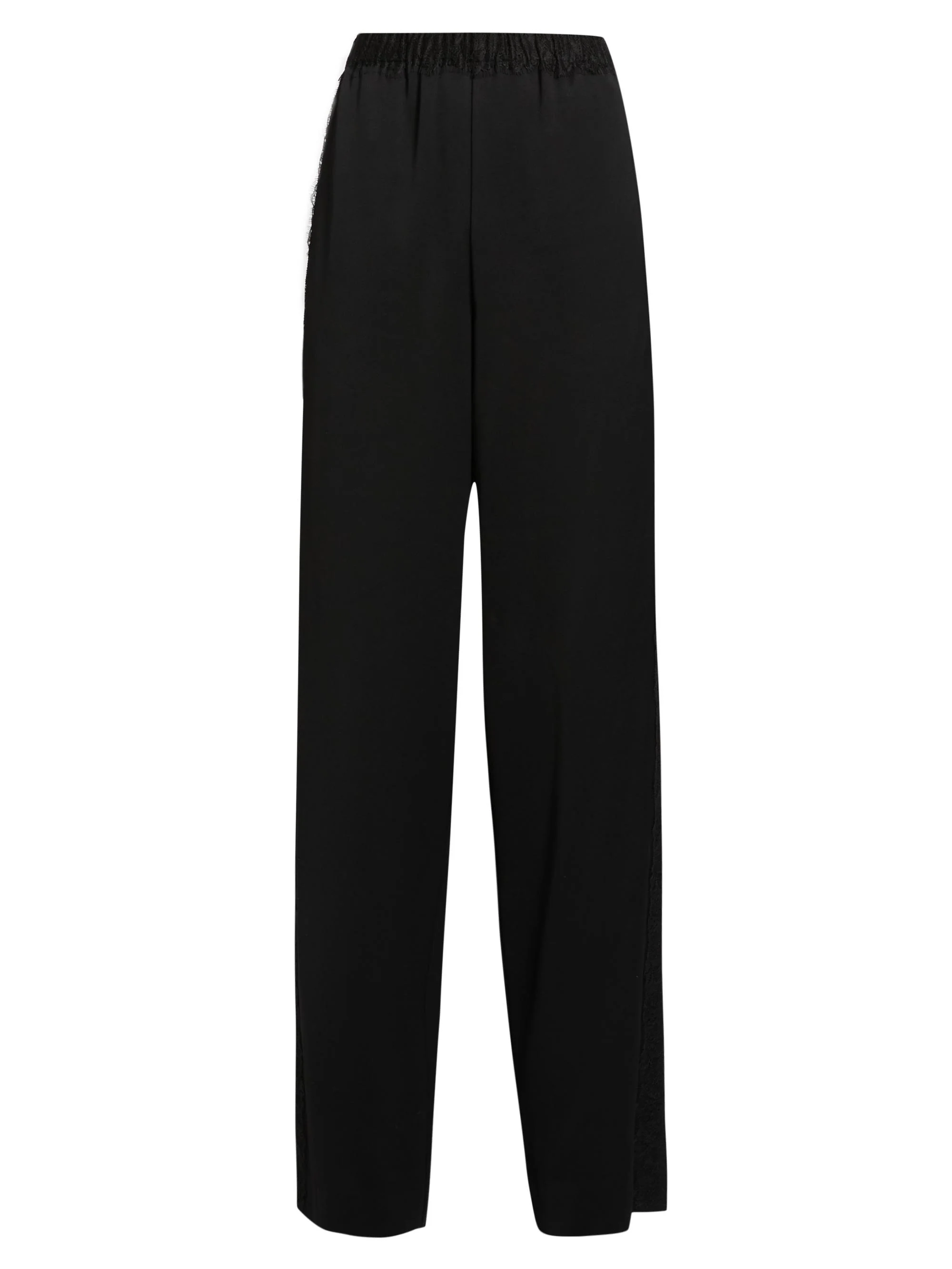 Vince Women's Lace-Trim Satin Wide-Leg Pants - Black - 0400026504545 ...