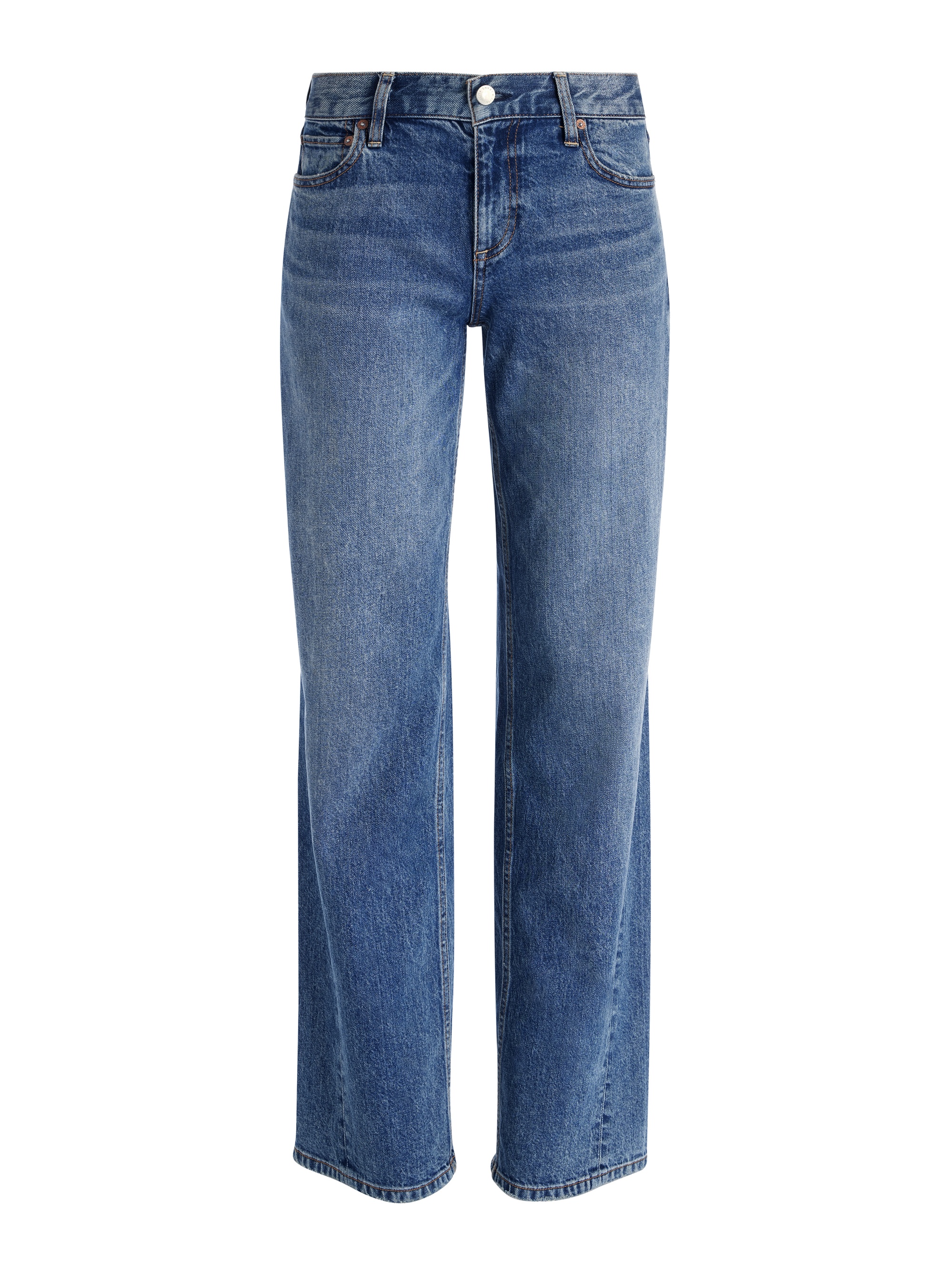 Alice + Olivia ERNIE LOW RISE BUCKLE BACK JEAN | REVERSIBLE