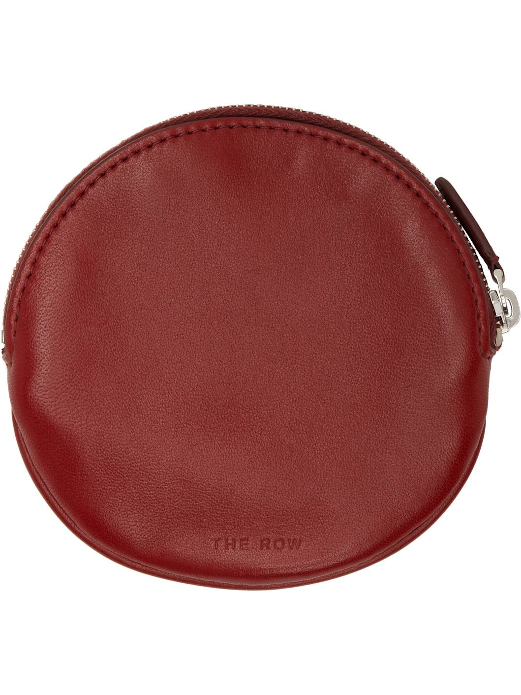 The Row Red Round Coin Pouch | REVERSIBLE