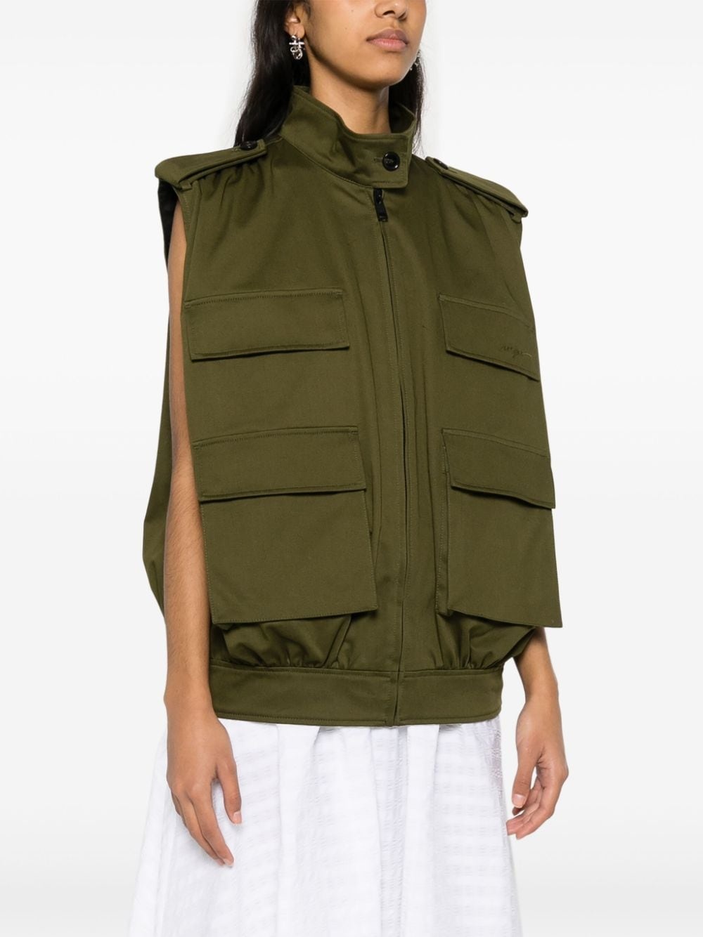 MSGM cotton cargo gillet | REVERSIBLE