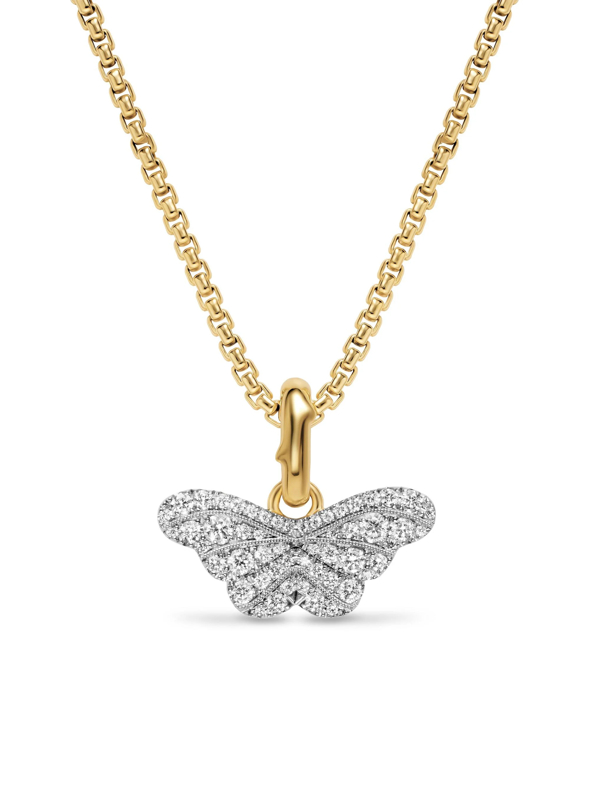 DAVID YURMAN Women's Butterfly Amulet in 18K White and Yellow Gold with ...