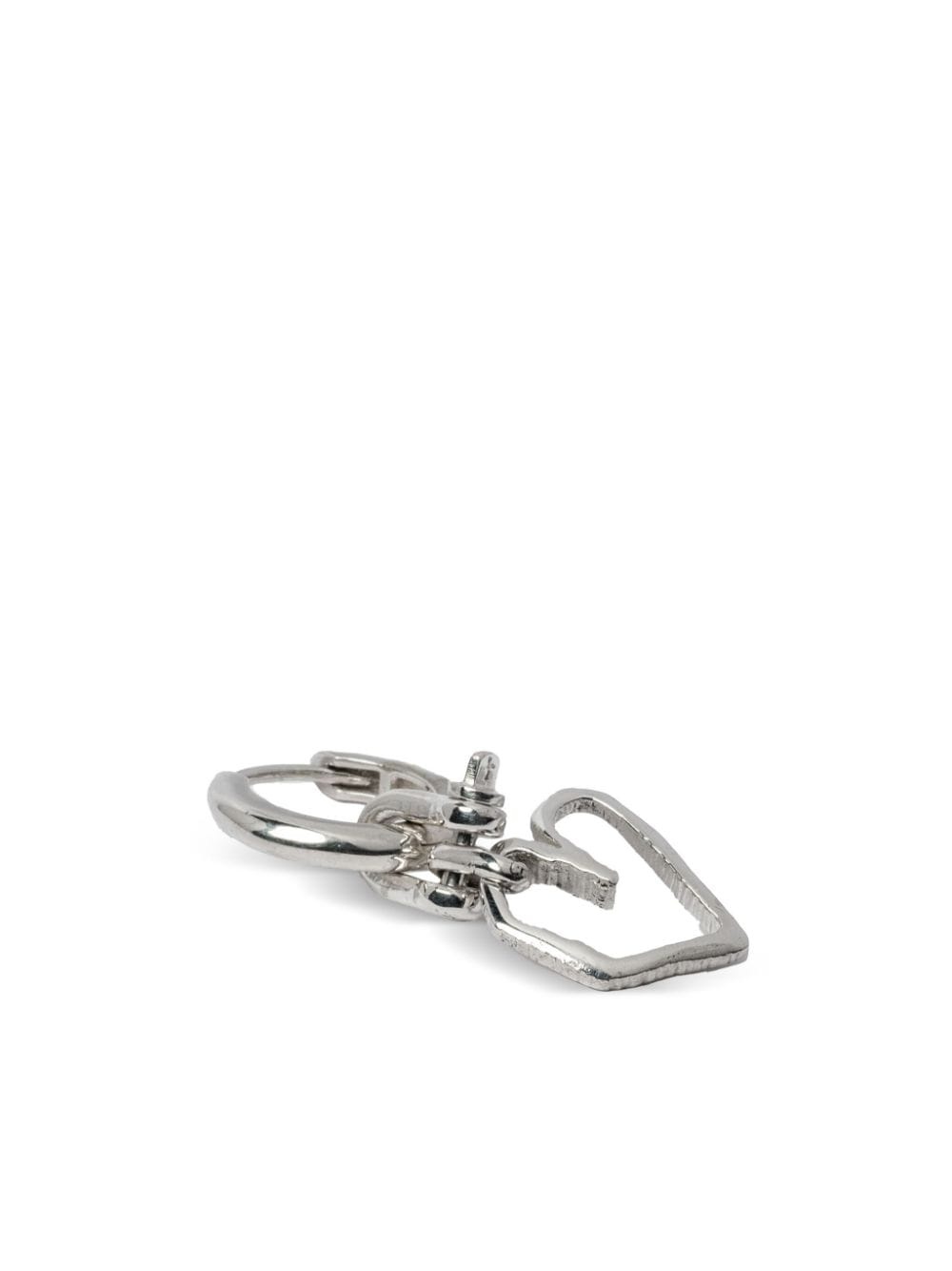 Parts of Four Jazz's Heart sterling silver drop earring | REVERSIBLE
