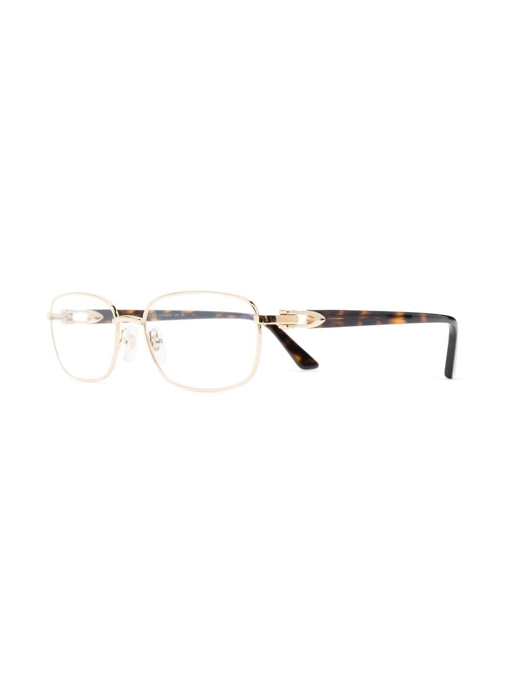 Cartier tortoiseshell-effect rectangle-frame glasses | REVERSIBLE