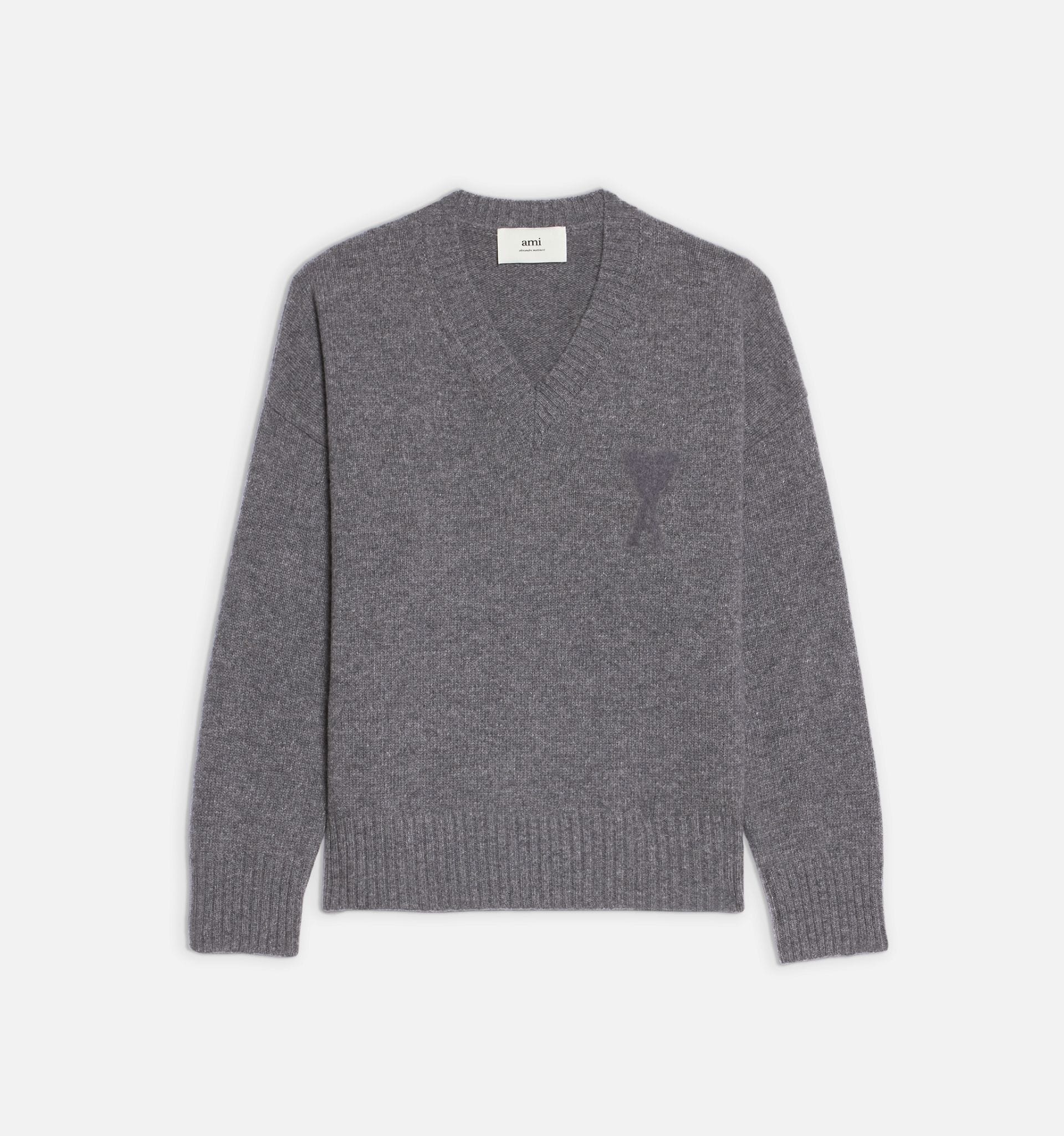 AMI Paris Needle Punch Ami De Coeur Sweater | REVERSIBLE