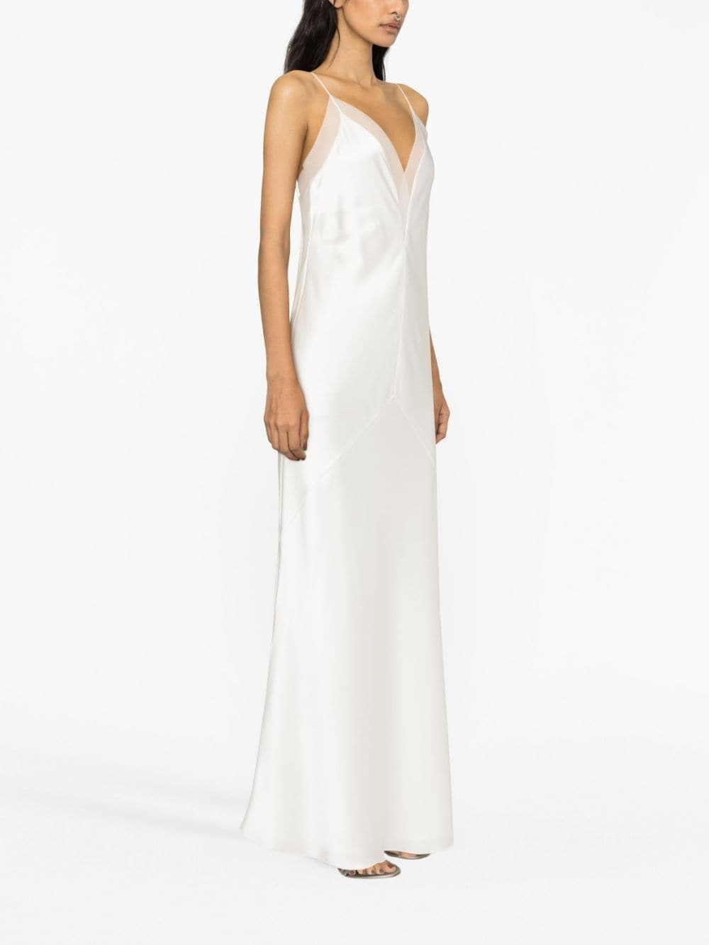 MACH & MACH Lotus Flower silk maxi dress | REVERSIBLE