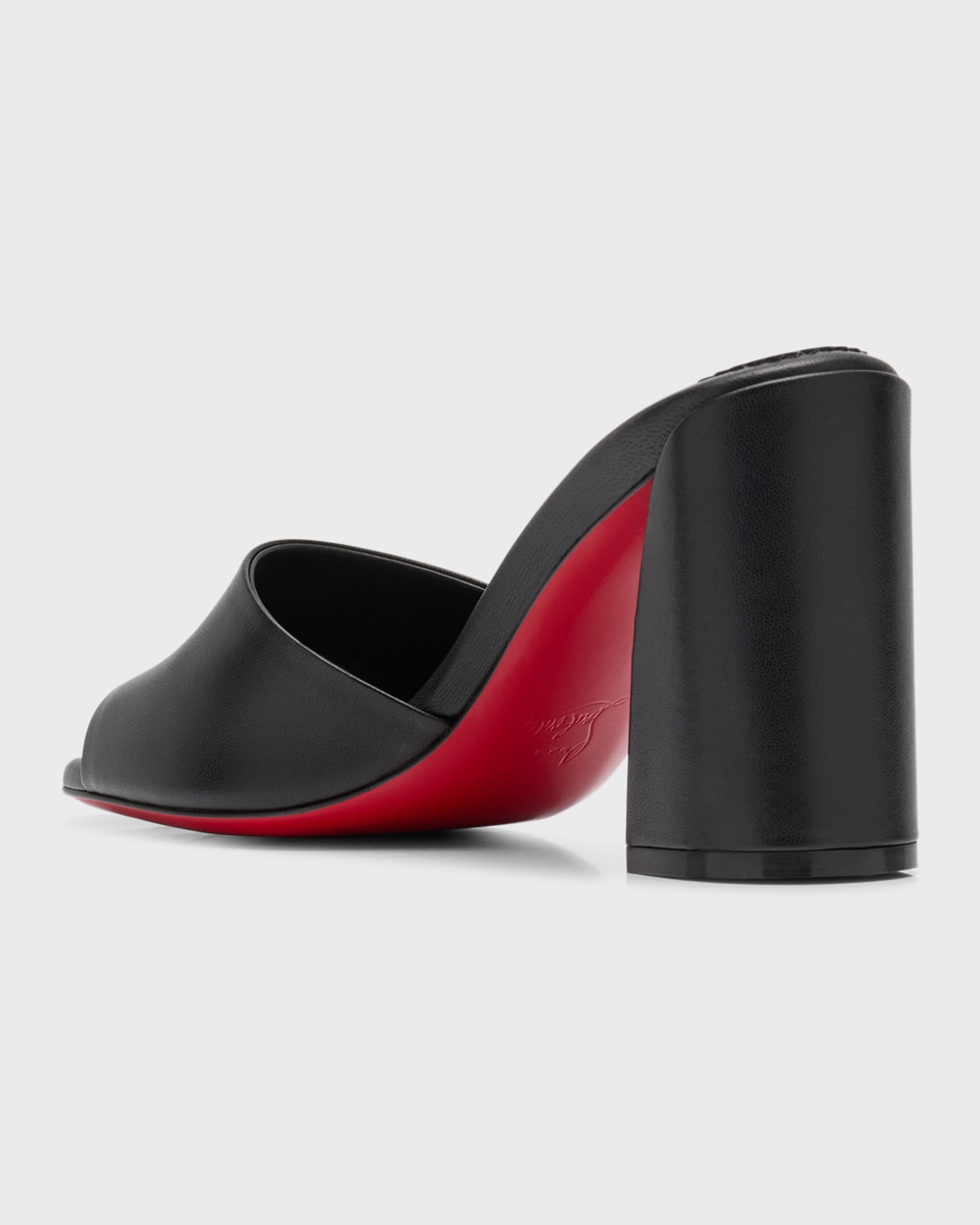 Christian Louboutin Jane Leather Red Sole Mule Sandals | REVERSIBLE