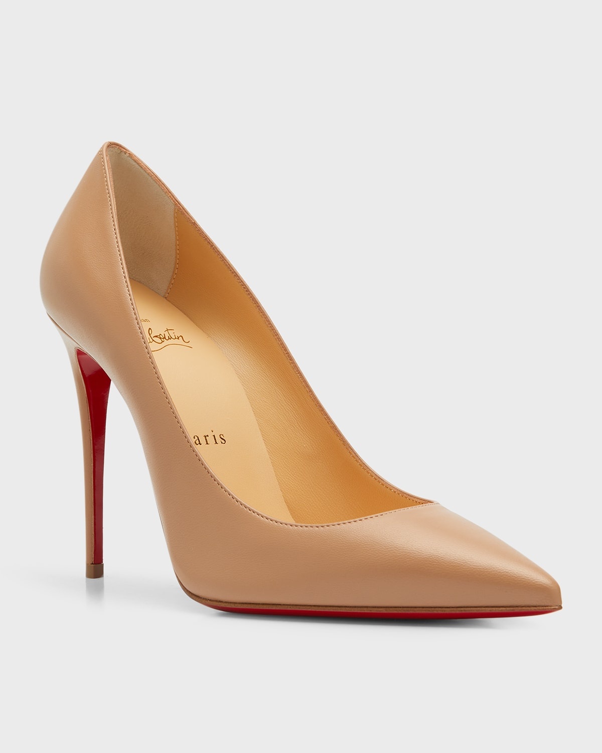 Christian Louboutin Kate 100mm Napa Red Sole Pumps | REVERSIBLE