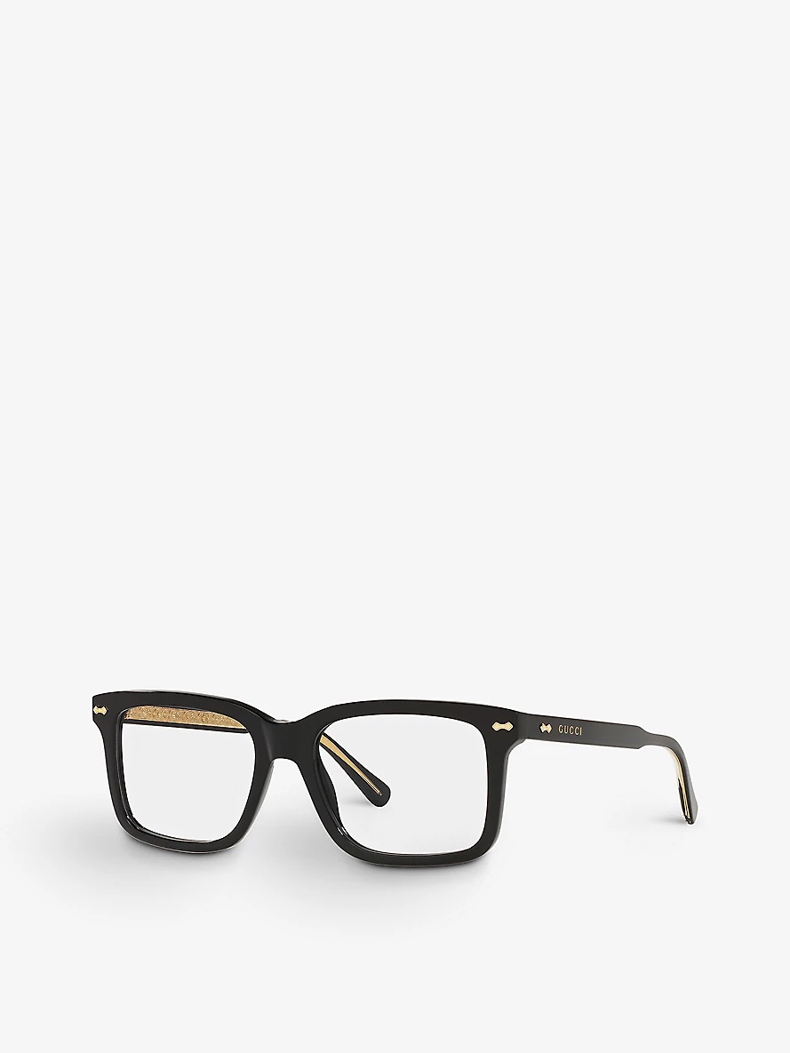 GUCCI GG0914O acetate rectangular-frame optical glasses | REVERSIBLE