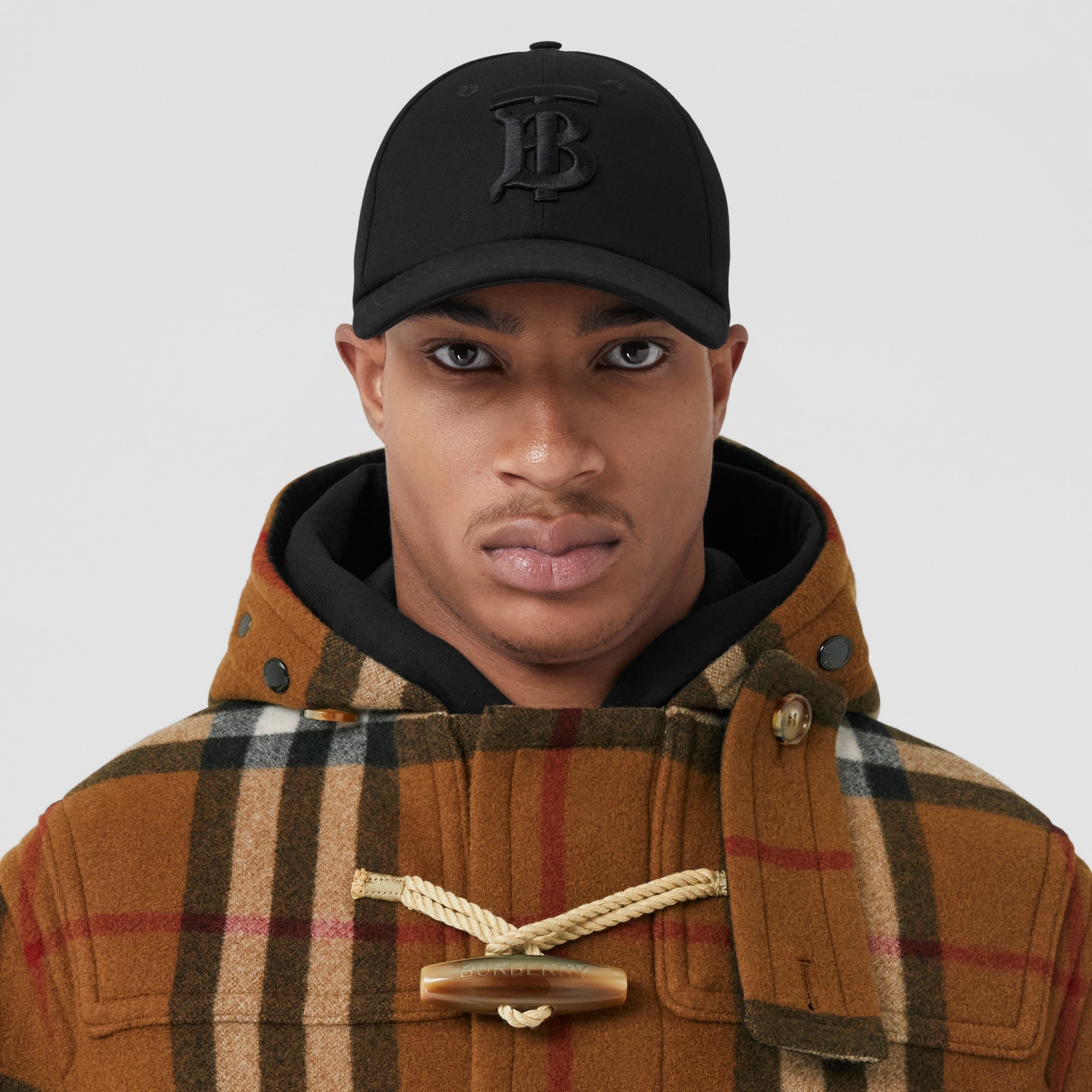 Burberry Check Technical Wool Oversized Duffle Coat | REVERSIBLE