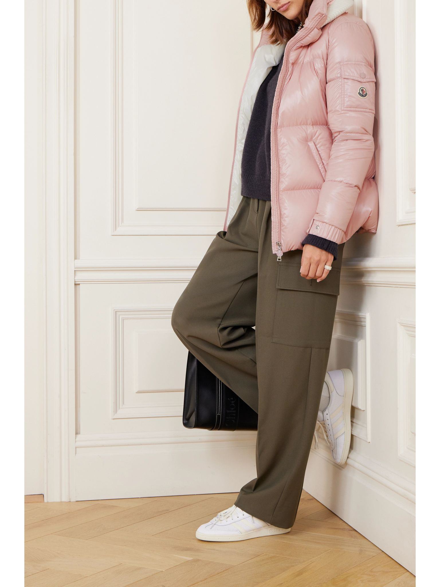 Moncler Vistule quilted shell down jacket Baby pink | REVERSIBLE