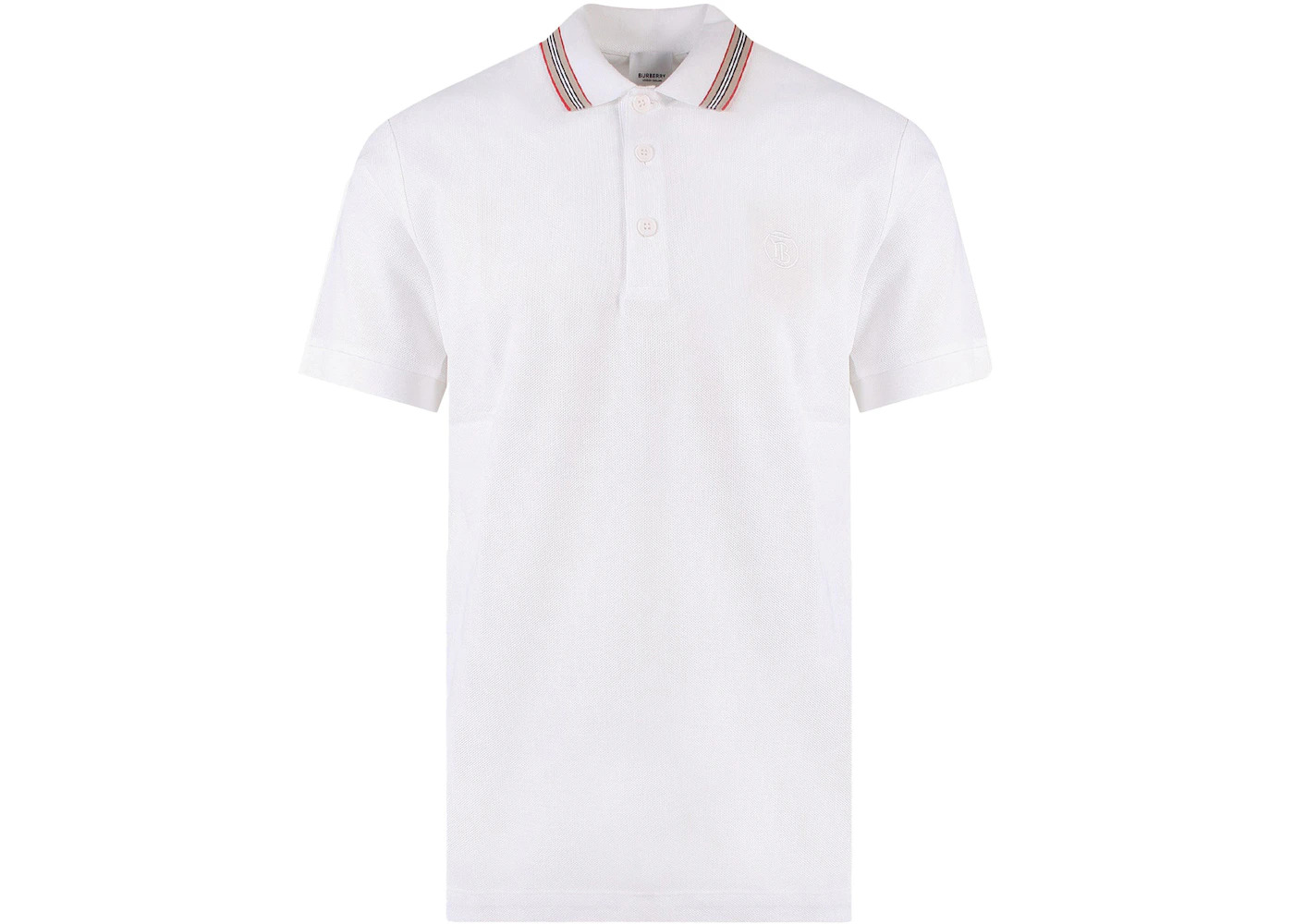 Burberry Burberry Embroidered Logo Biologic Piqu Cotton Polo Shirt ...