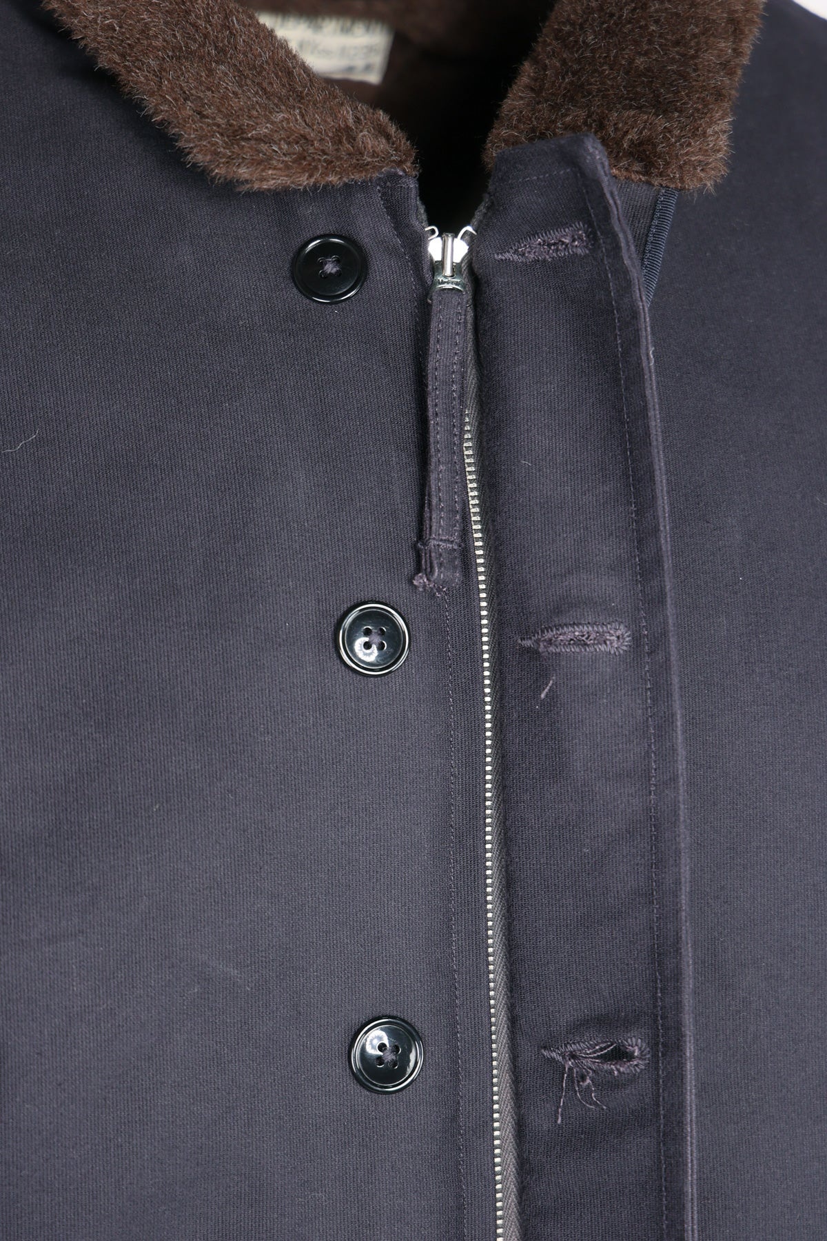 The Real McCoys N-1 Deck Jacket - Navy | REVERSIBLE