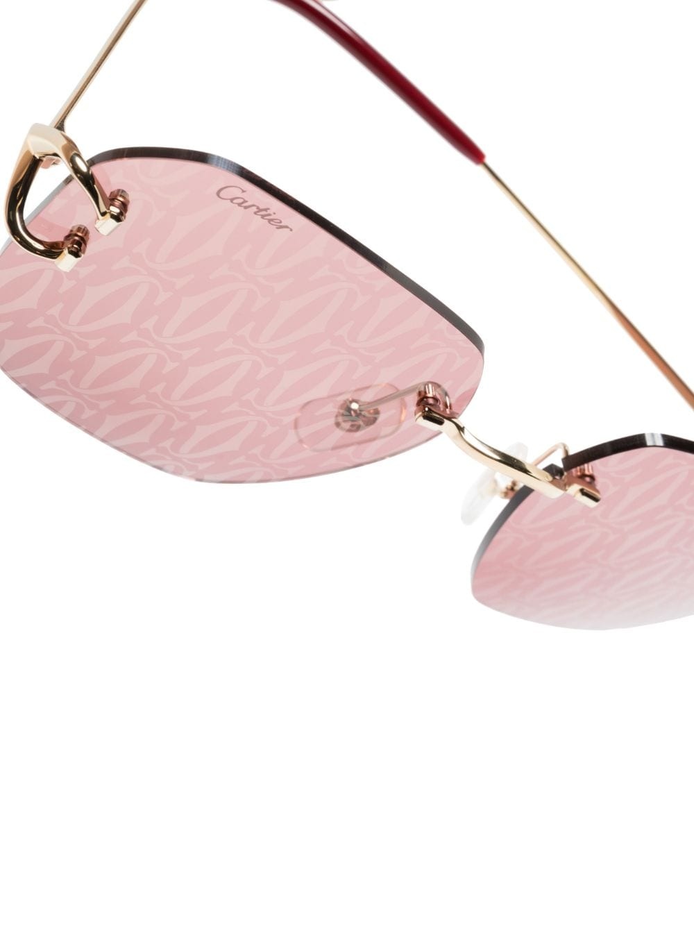 Cartier logo-decal frameless sunglasses | REVERSIBLE