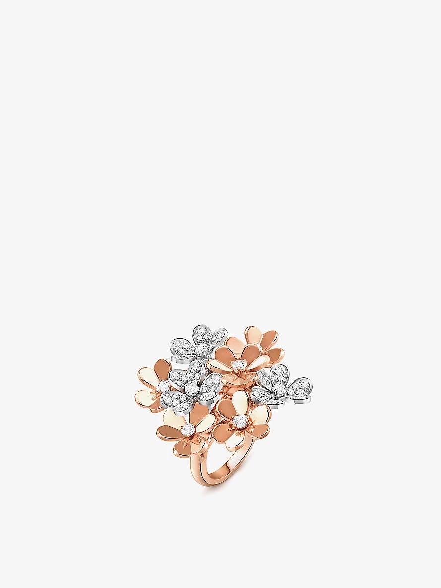 Van Cleef & Arpels Frivole 18ct rose-gold, rhodium-plated 18ct white ...