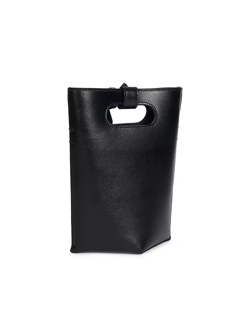 Alaïa Folded Small Leather Tote Bag | REVERSIBLE