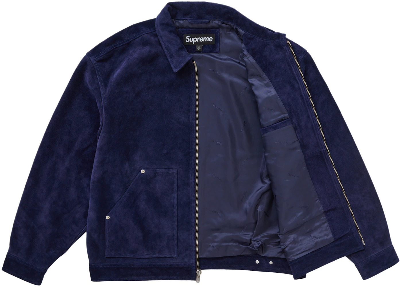 Supreme Supreme Suede Work Jacket Blue | REVERSIBLE