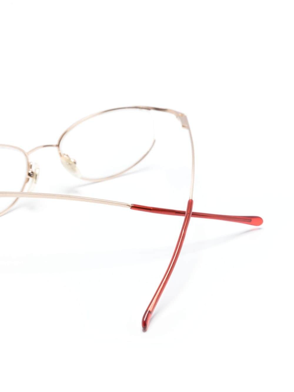 FENDI oval-frame lens-decal glasses | REVERSIBLE