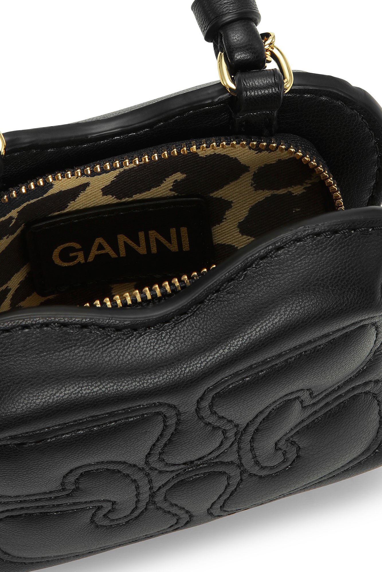 GANNI BLACK NANO BUTTERFLY CROSSBODY BAG | REVERSIBLE