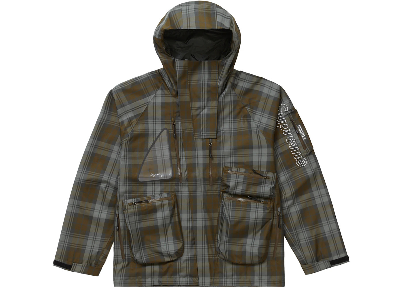 Supreme Supreme GORE-TEX Tech Shell Jacket Olive Plaid | REVERSIBLE