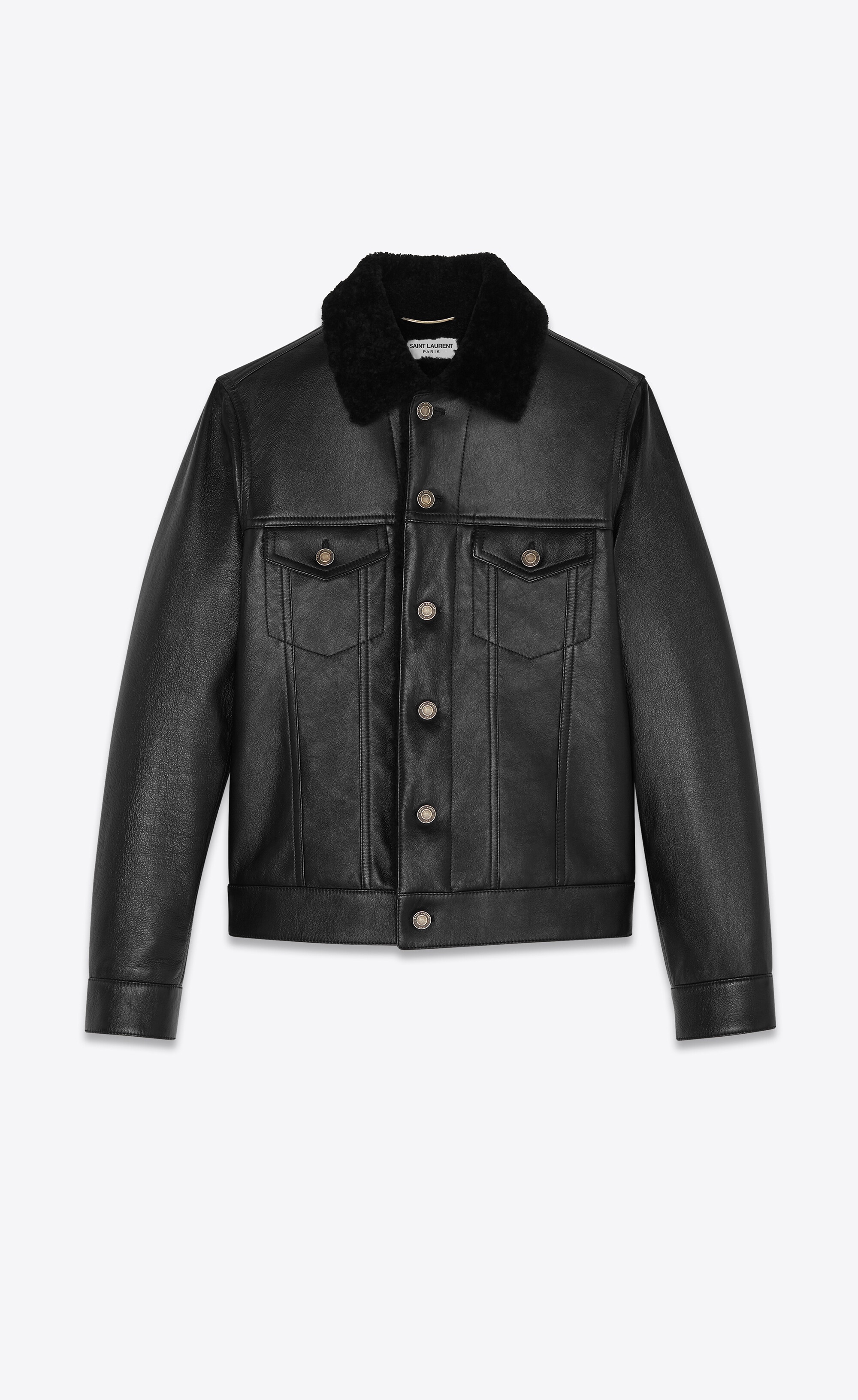 SAINT LAURENT shearling denim jacket | REVERSIBLE