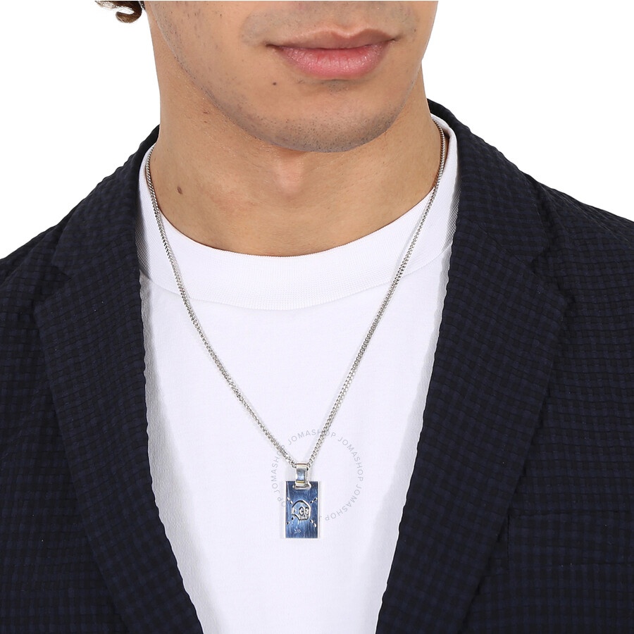 GUCCI Gucci Ghost pendant necklace in silver jomashop REVERSIBLE