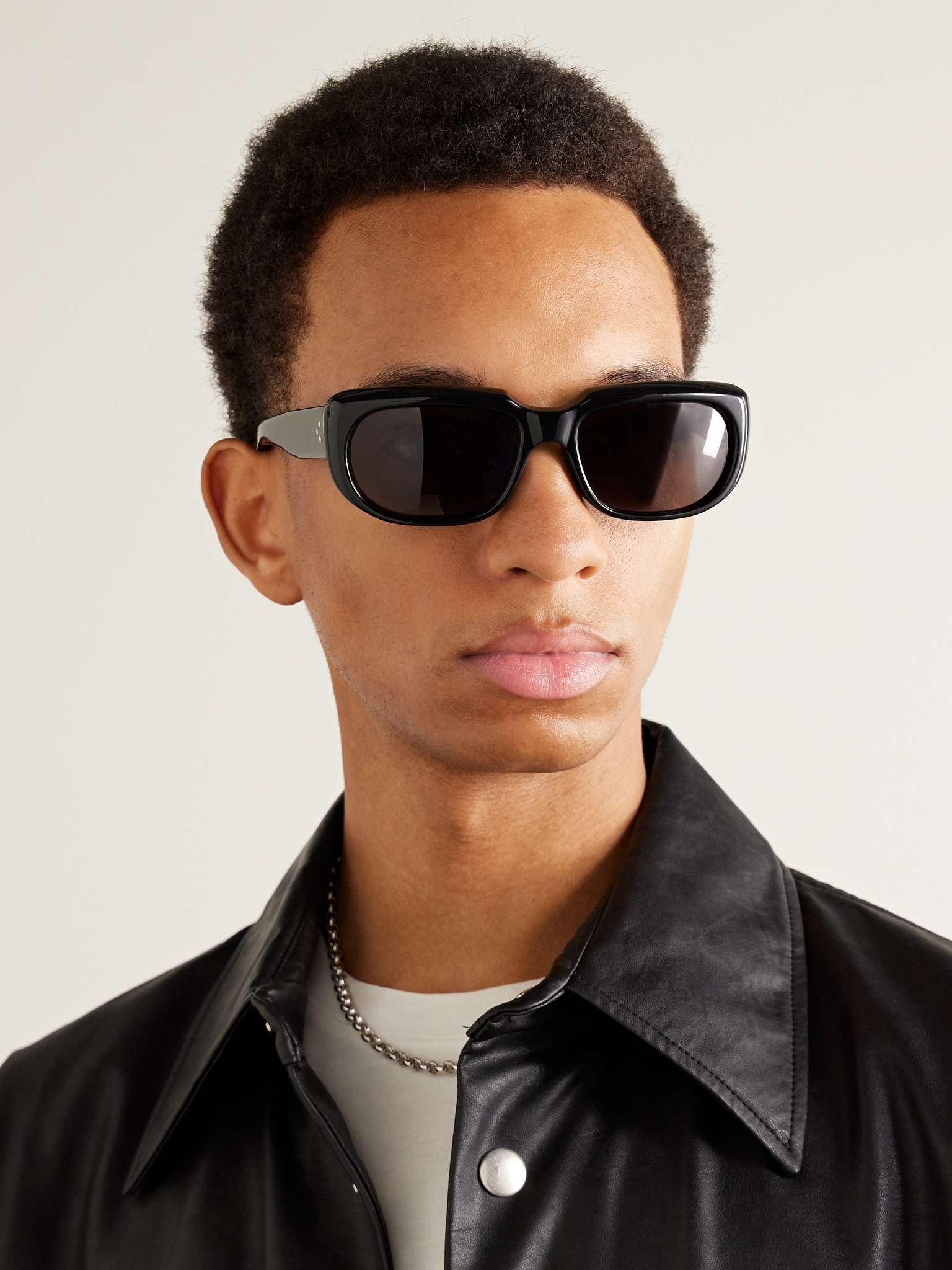 JACQUES MARIE MAGE Sartet Rectangular-Frame Acete Sunglasses | REVERSIBLE