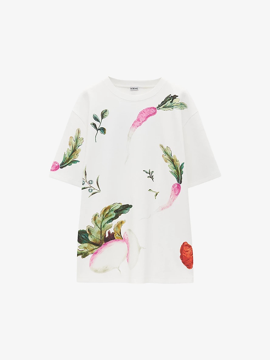 Loewe Radish-print oversized-fit cotton-blend jersey T-shirt ...