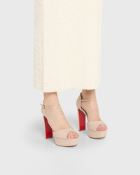 Christian Louboutin Sandaloo Leather Red Sole Platform Sandals ...