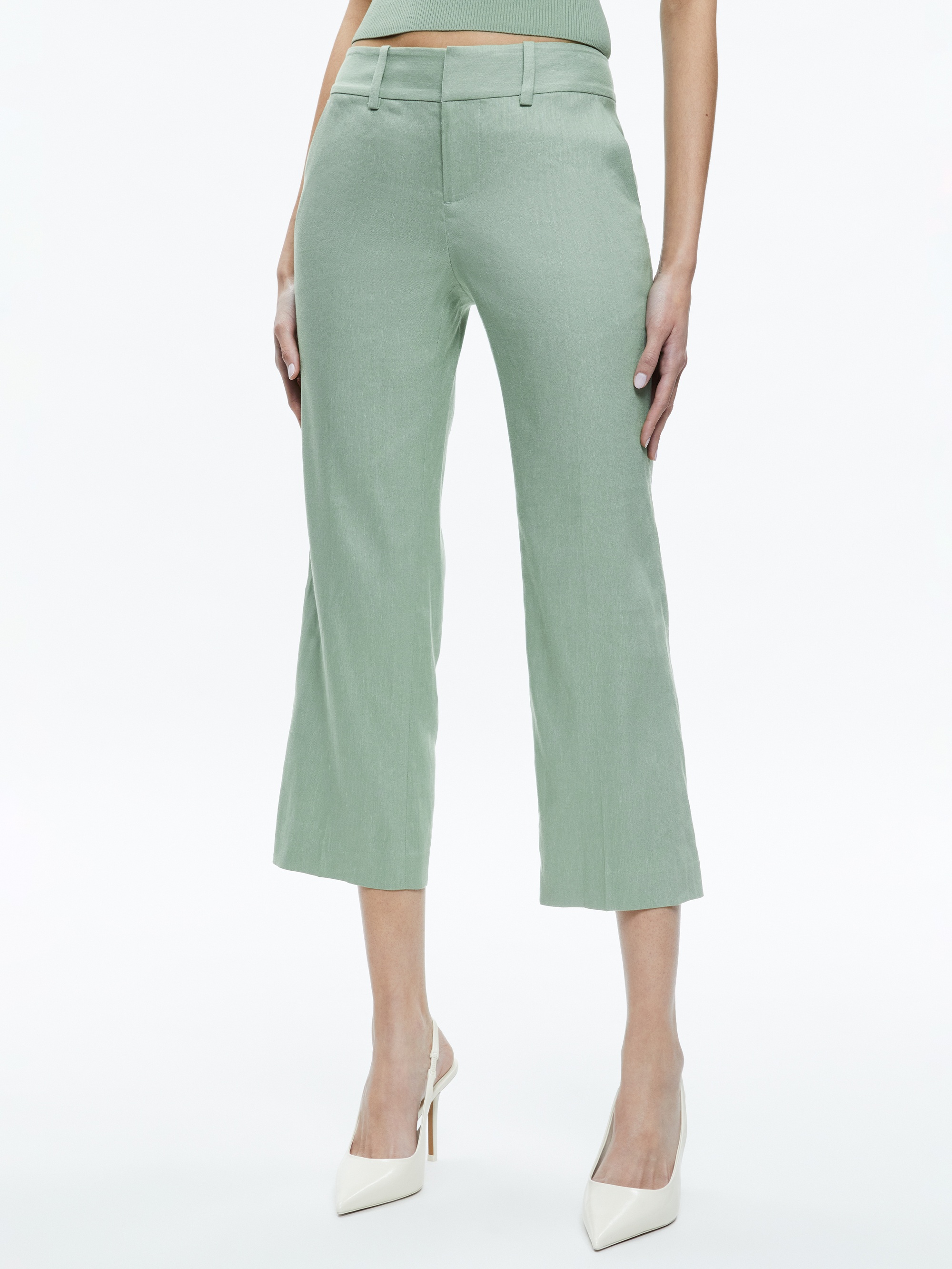 Alice + Olivia JANIS LOW RISE CROPPED FLARE PANT | REVERSIBLE