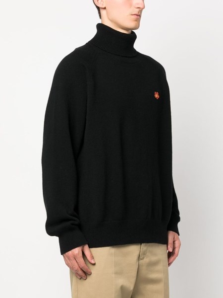 KENZO Wool turtleneck sweater with boke flower KENZO Wool turtleneck sweater with boke flower