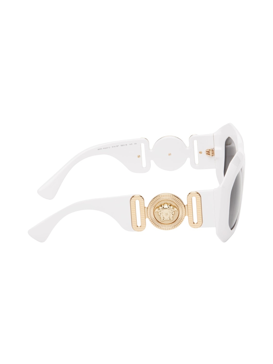 VERSACE White Maxi Medusa Biggie Sunglasses | REVERSIBLE