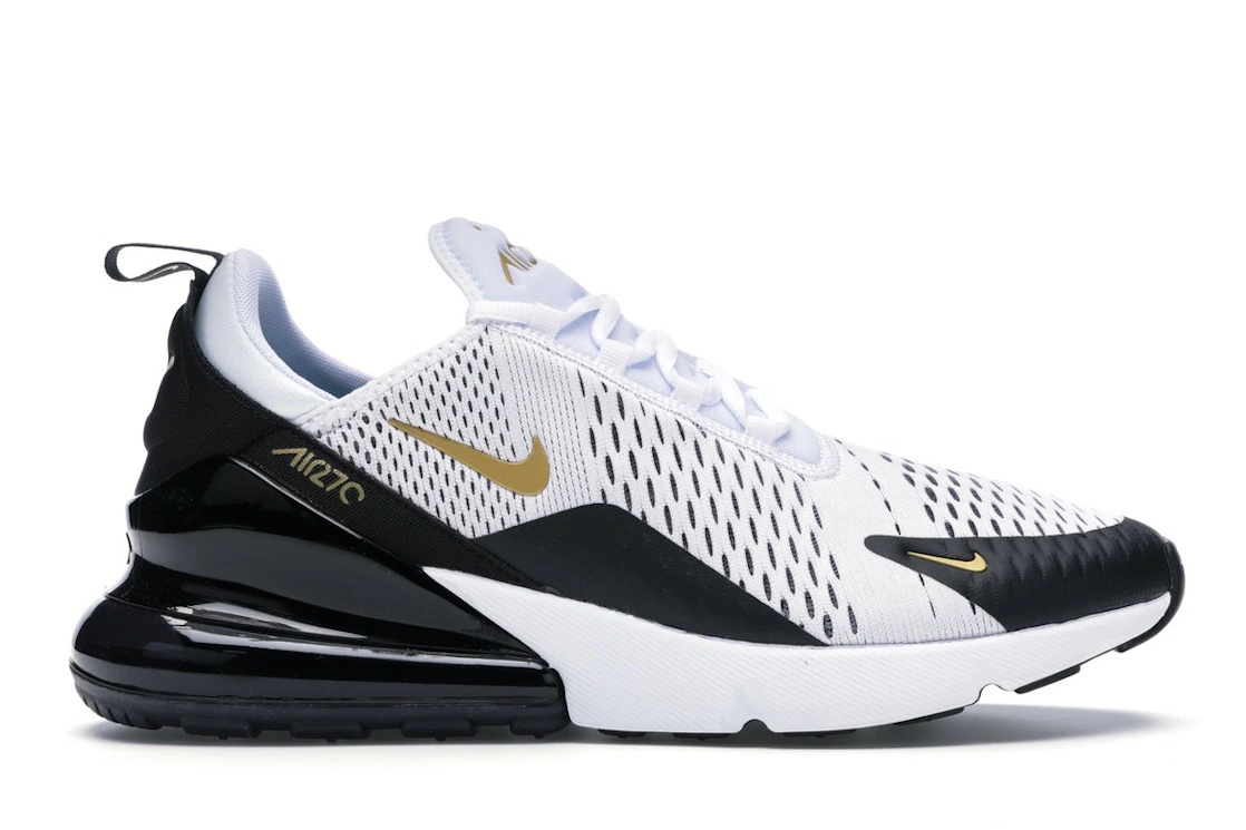 Nike Nike Air Max 270 White Metallic Gold Black | REVERSIBLE