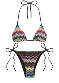 Missoni Missoni Zigzag Metallic-knit Triangle Bikini | REVERSIBLE