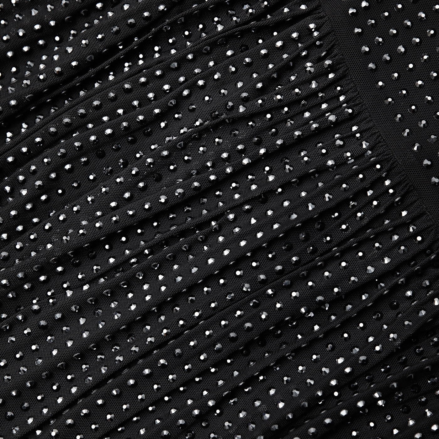 self-portrait Black Rhinestone Mesh Mini Dress | REVERSIBLE