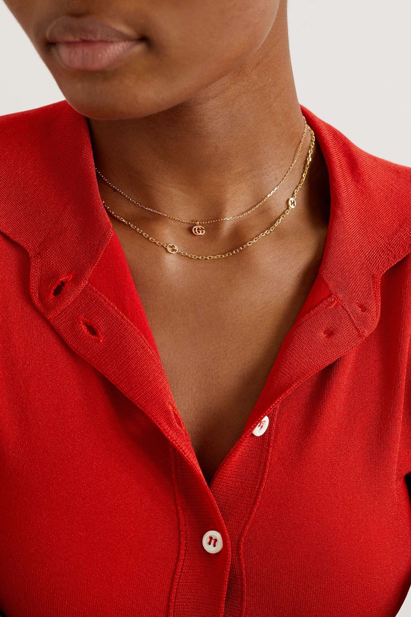 Gg running necklace with topaz store