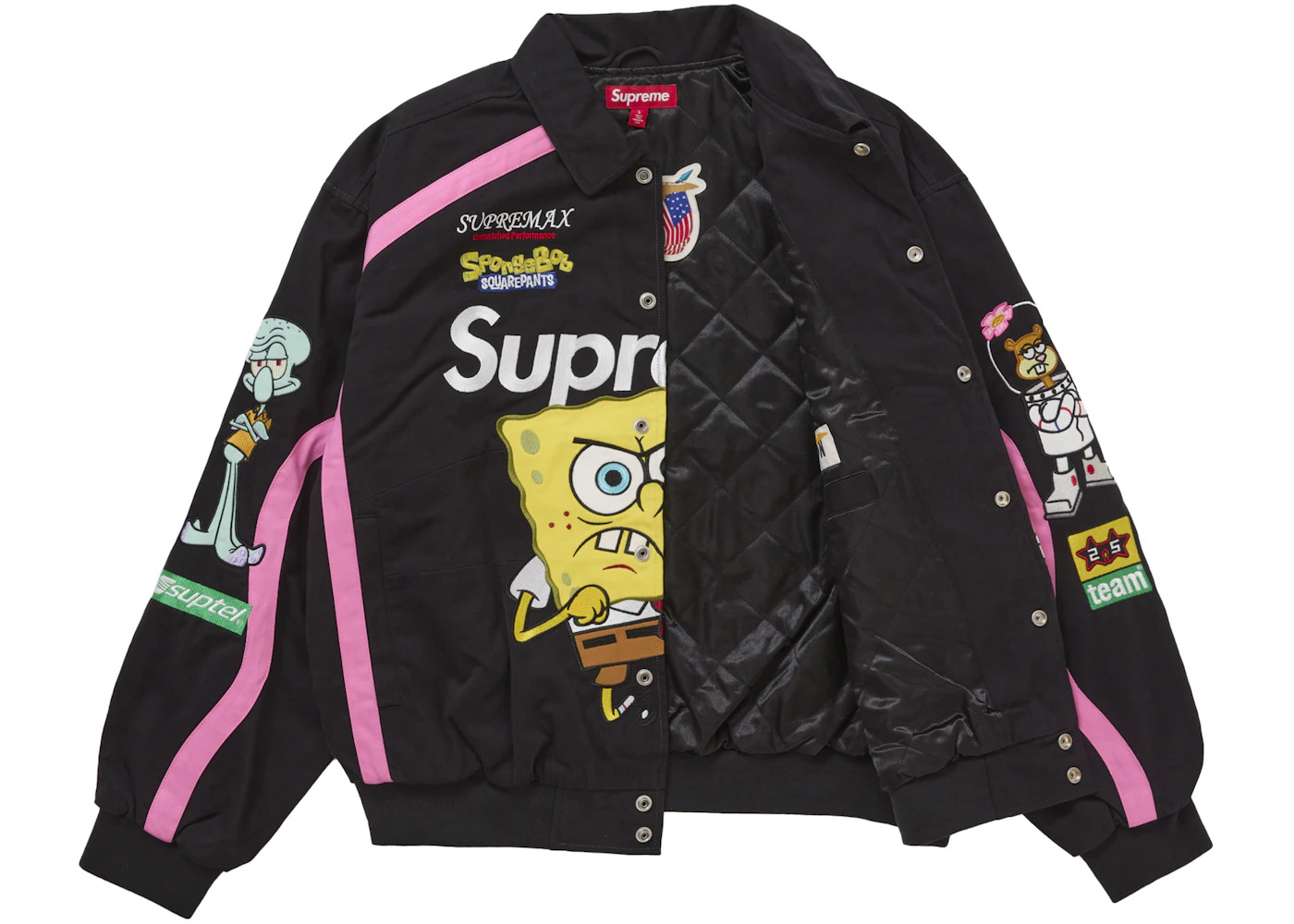 Supreme Supreme SpongeBob SquarePants Jeff Hamilton Racing Jacket Black ...