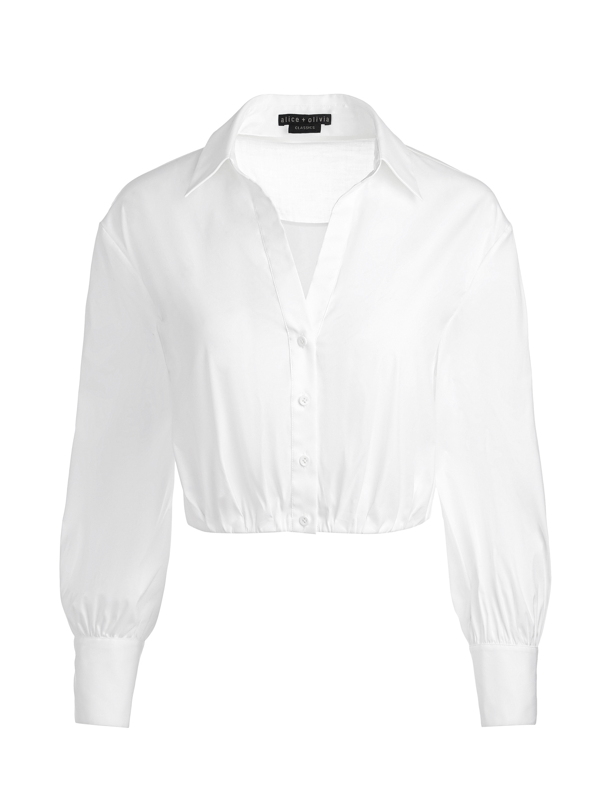 Alice + Olivia TRUDY CROPPED BUTTON DOWN | REVERSIBLE
