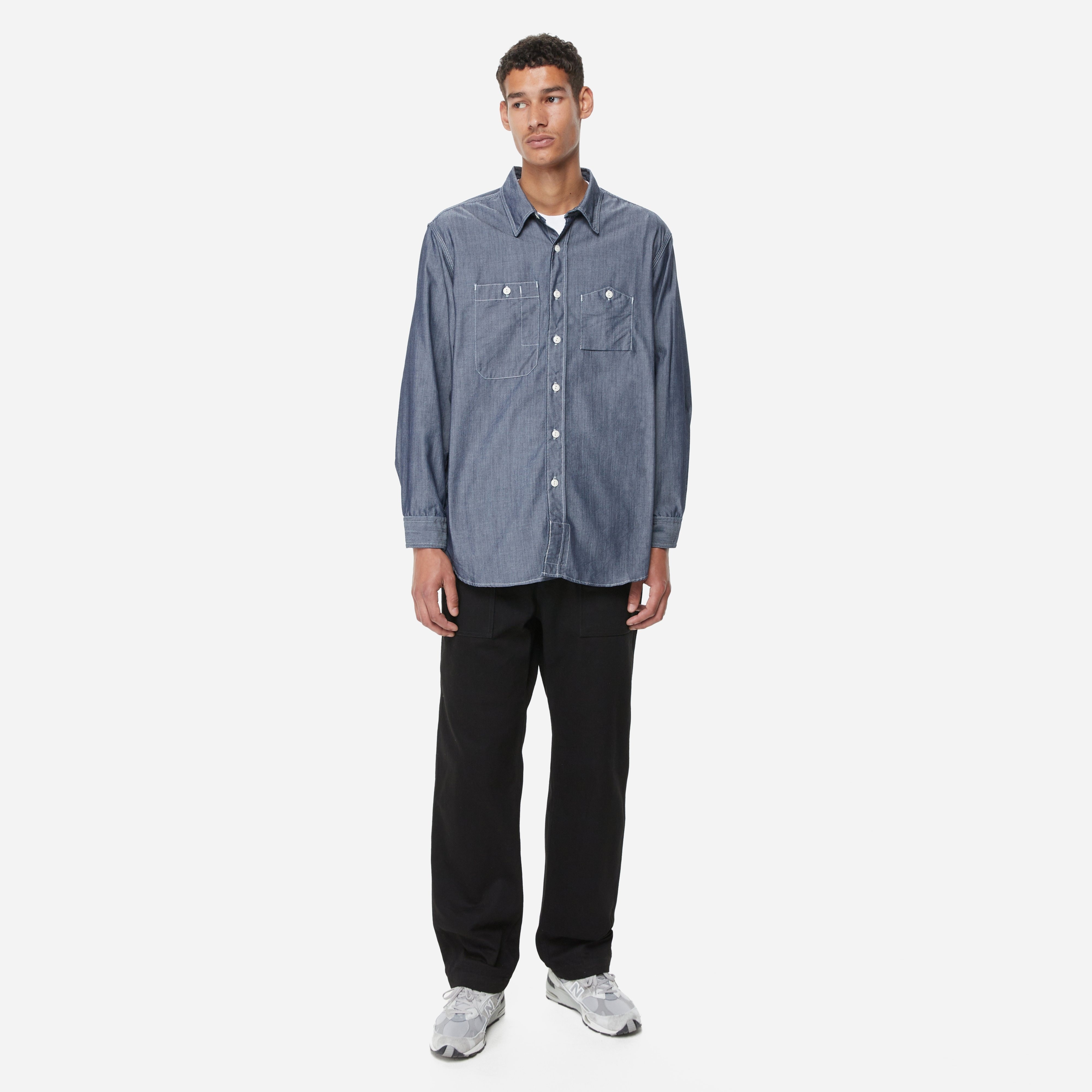 Engineered Garments Engineered Garments Chambray Work Shirt ...