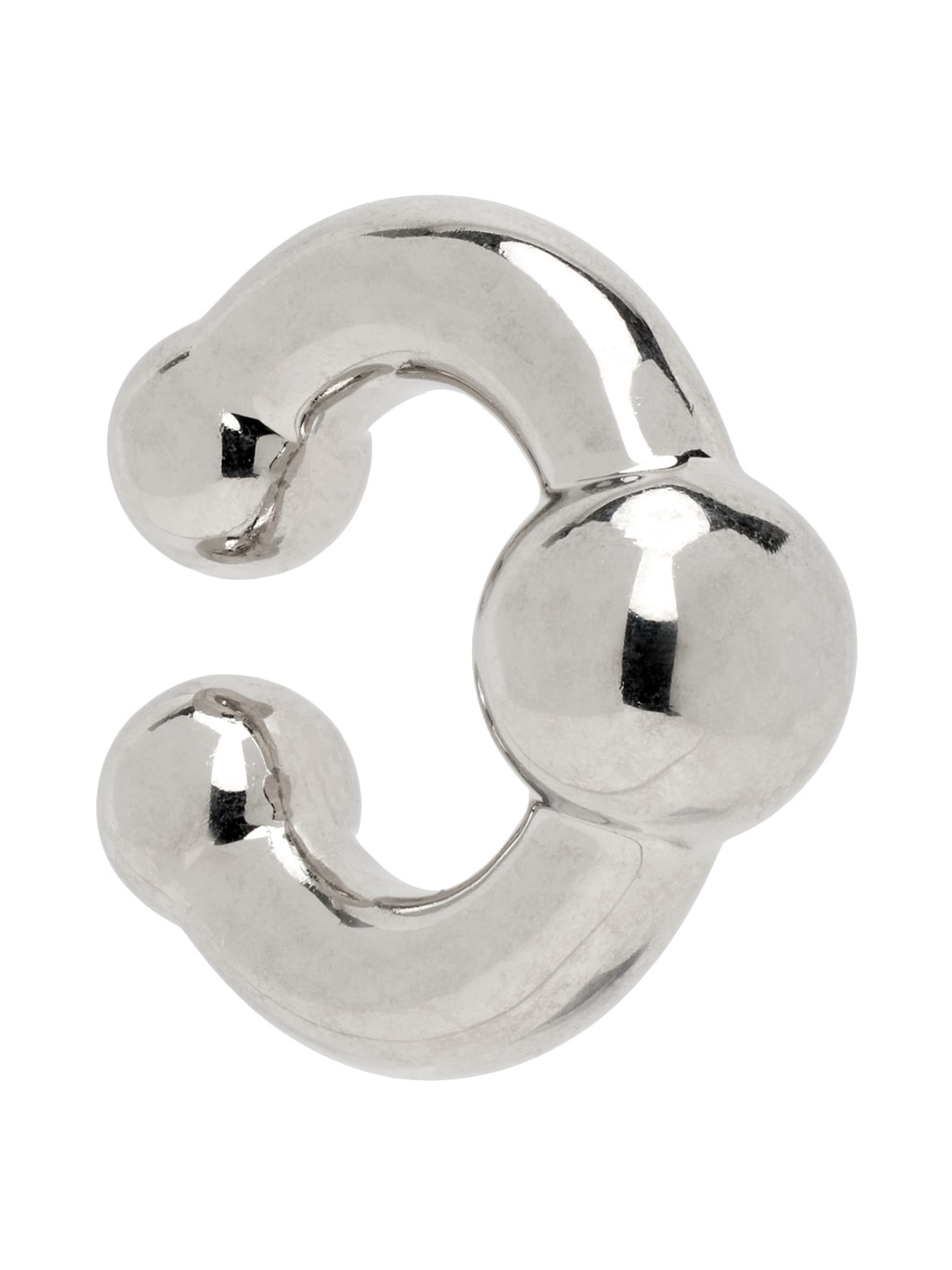 Jean Paul Gaultier Silver Piercing Single Ear Cuff | REVERSIBLE