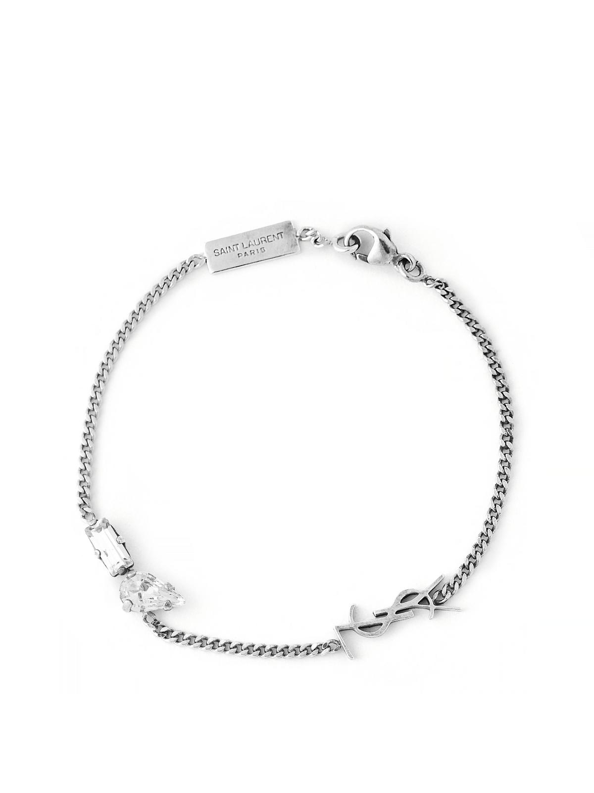 Ysl silver charm bracelet store