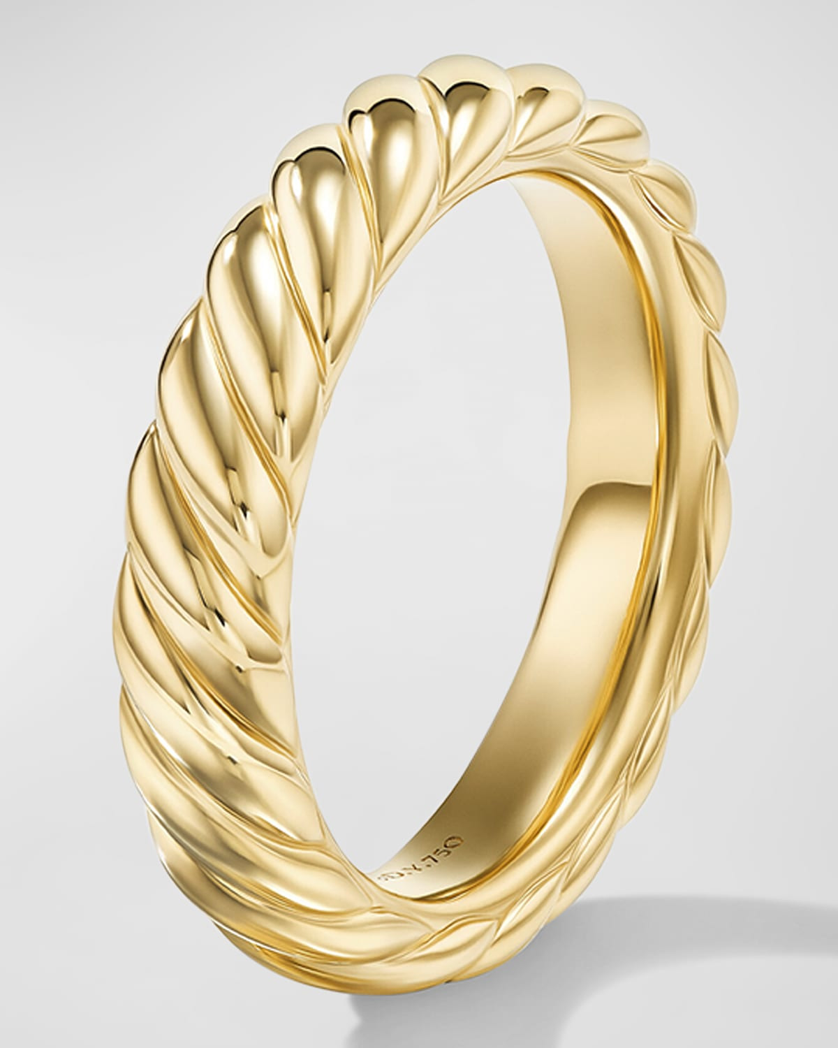 DAVID YURMAN Sculpted Cable Band Ring in 18K Gold, 4.5mm | REVERSIBLE