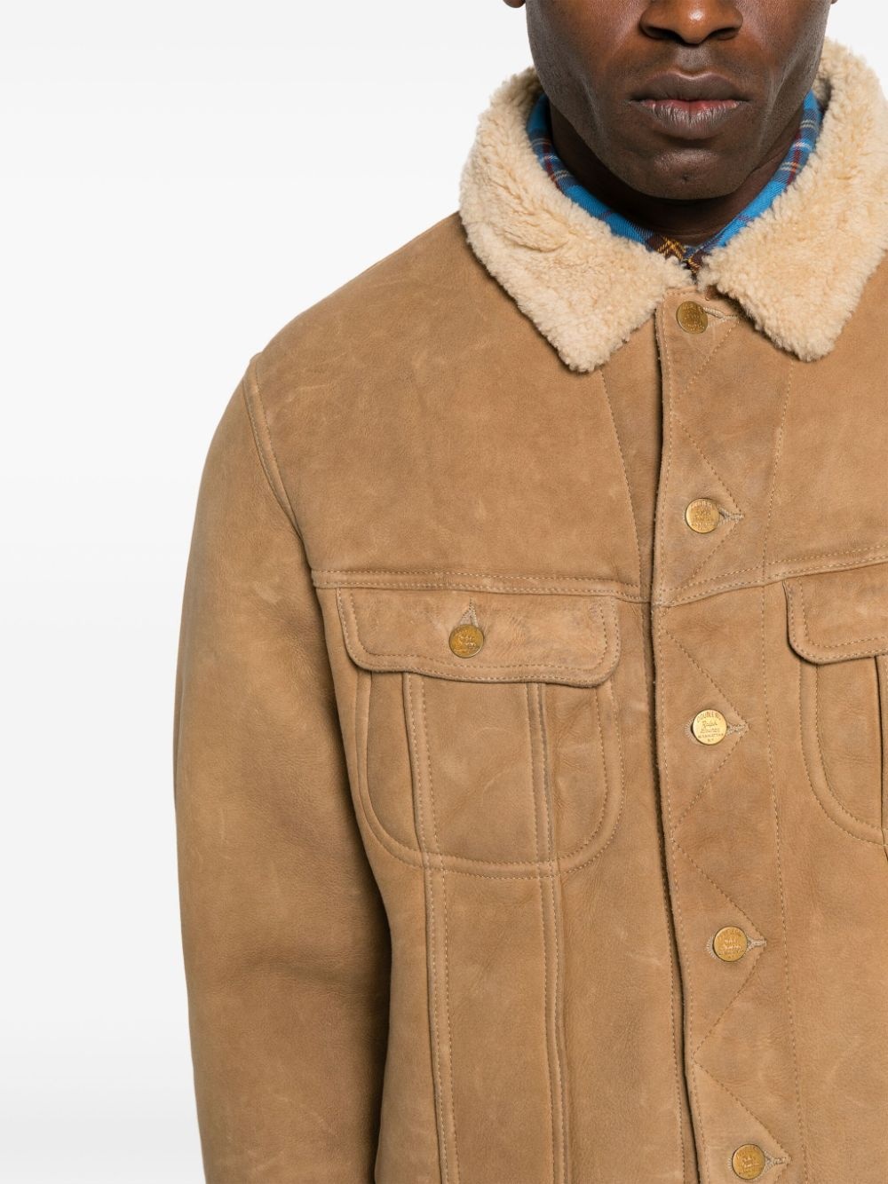 RRL by Ralph Lauren Roarke shearling jacket | farfetch | REVERSIBLE