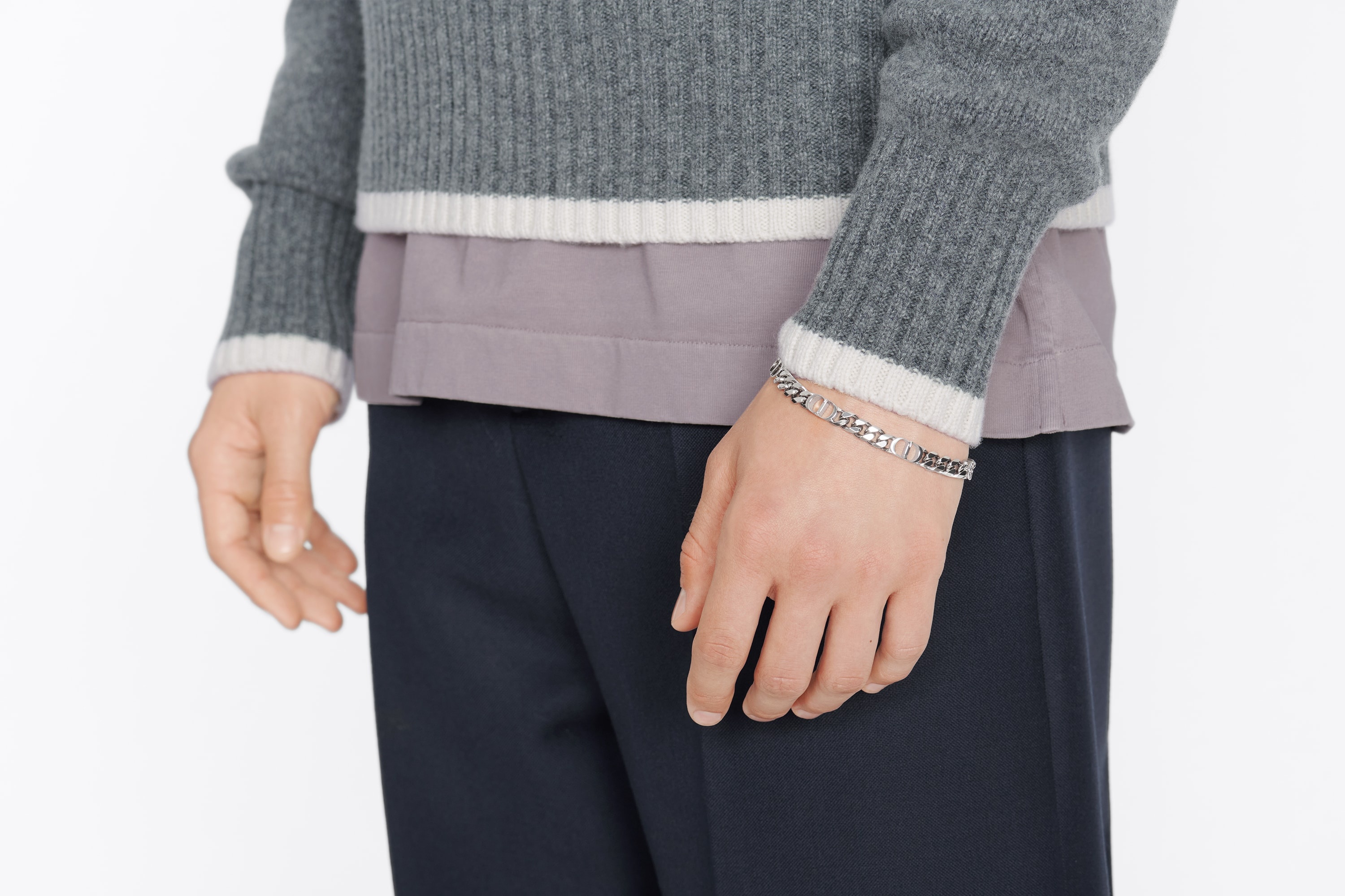 Dior CD Icon Thin Chain Link Bracelet REVERSIBLE