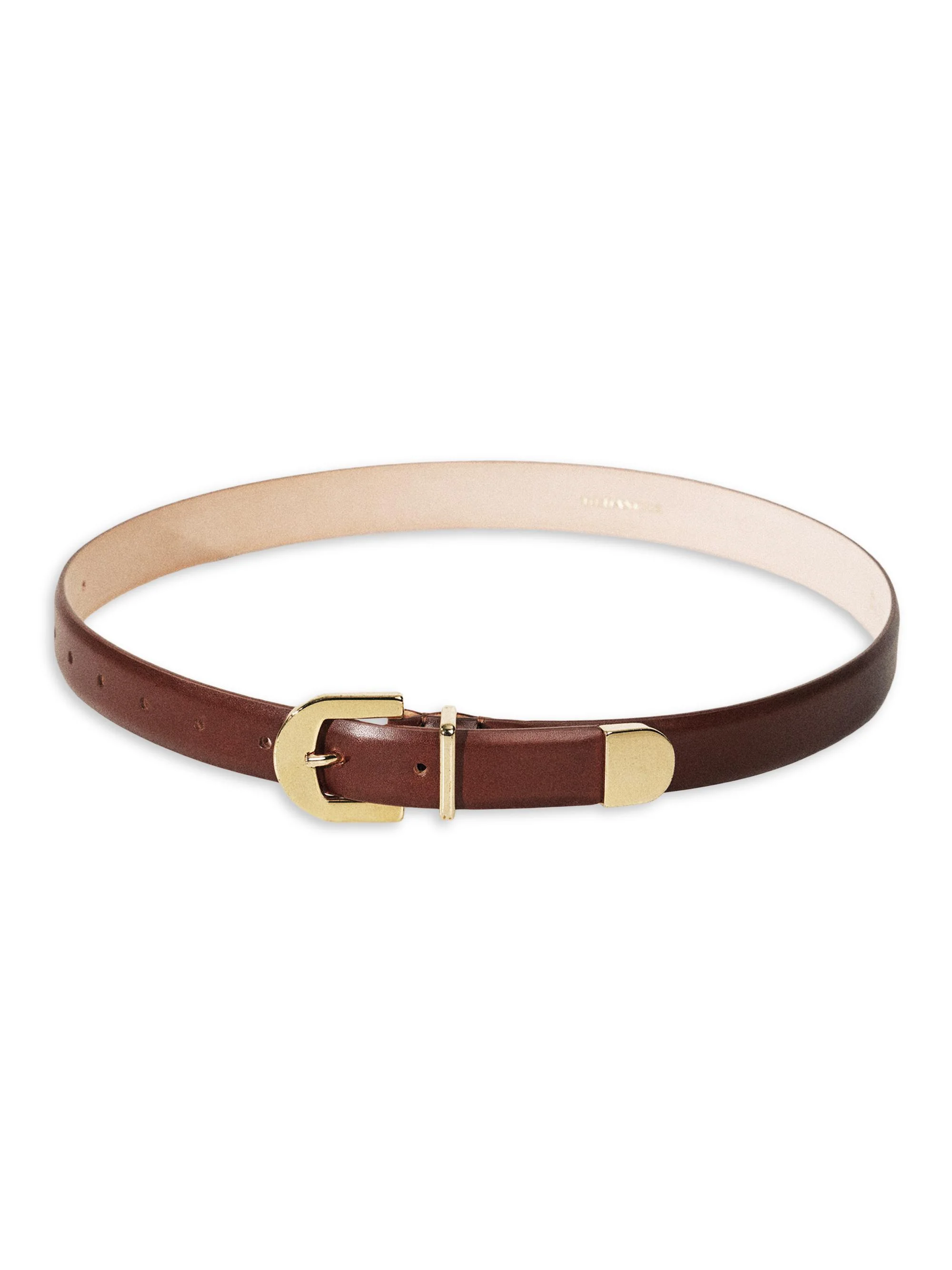DÉHANCHE Women's Resort The Indus Gold Leather Belt - Mahogany Brown ...