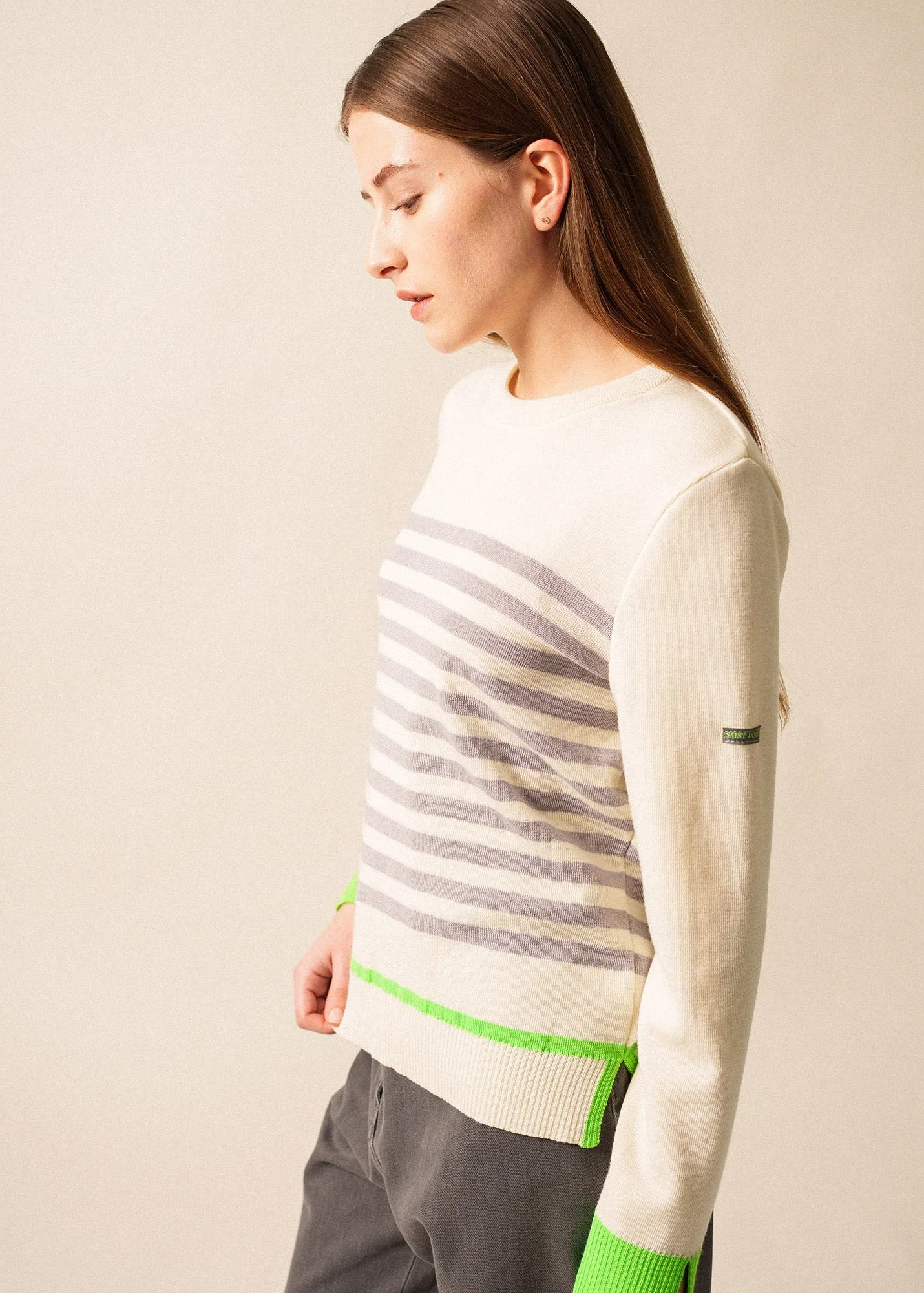 SAINT JAMES EVIAN Striped Sweater - 7629558481105 | REVERSIBLE